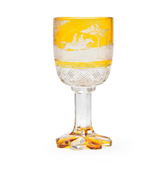 Bonhams A Bohemian Amber Stained Goblet Circa 1830 40