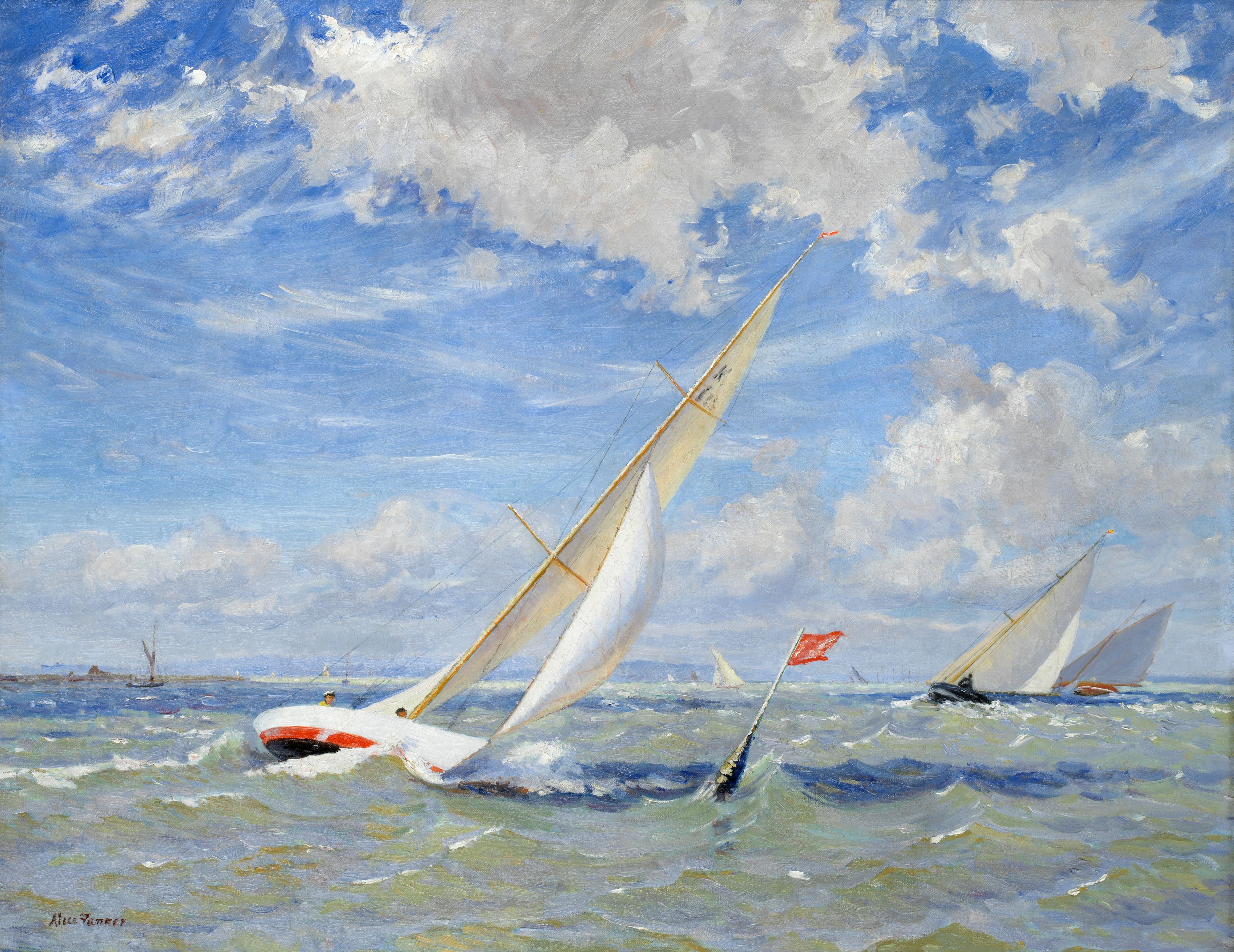 Bonhams : Alice Maud Fanner (British, 1865-1930) Rounding the mark