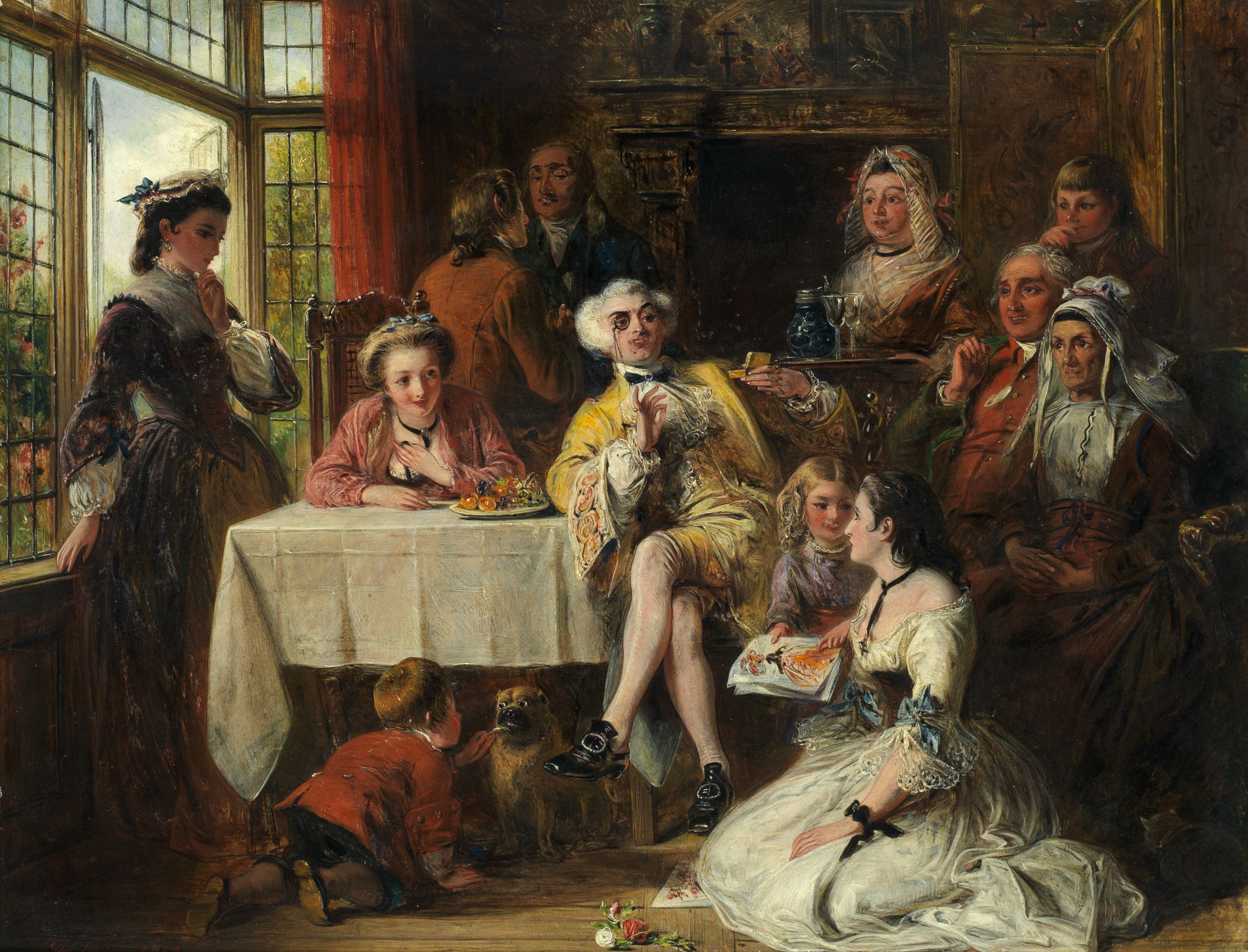 Bonhams : Abraham Solomon (British, 1824-1862) The monkey who has seen the world