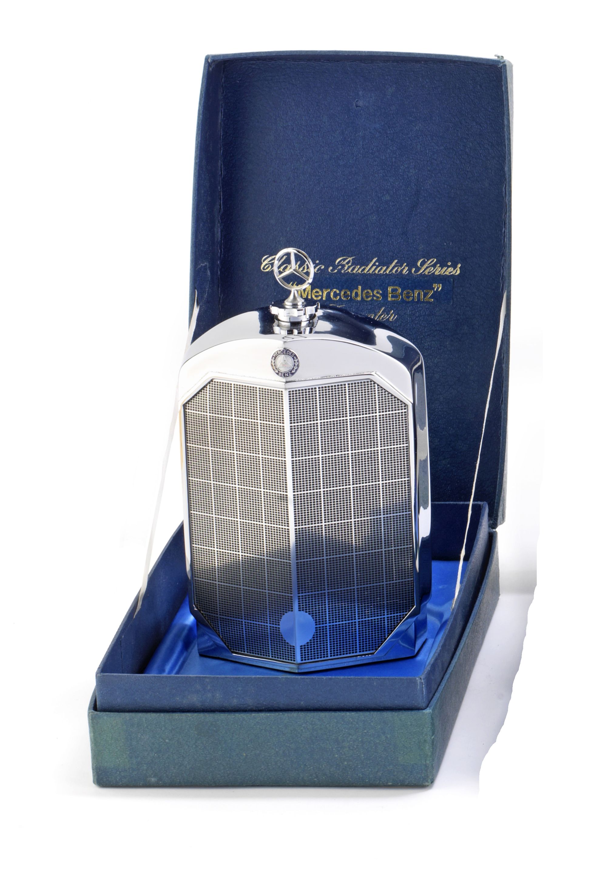 Bonhams Cars : A boxed 'Mercedes-Benz' radiator decanter by Ruddspeed ...