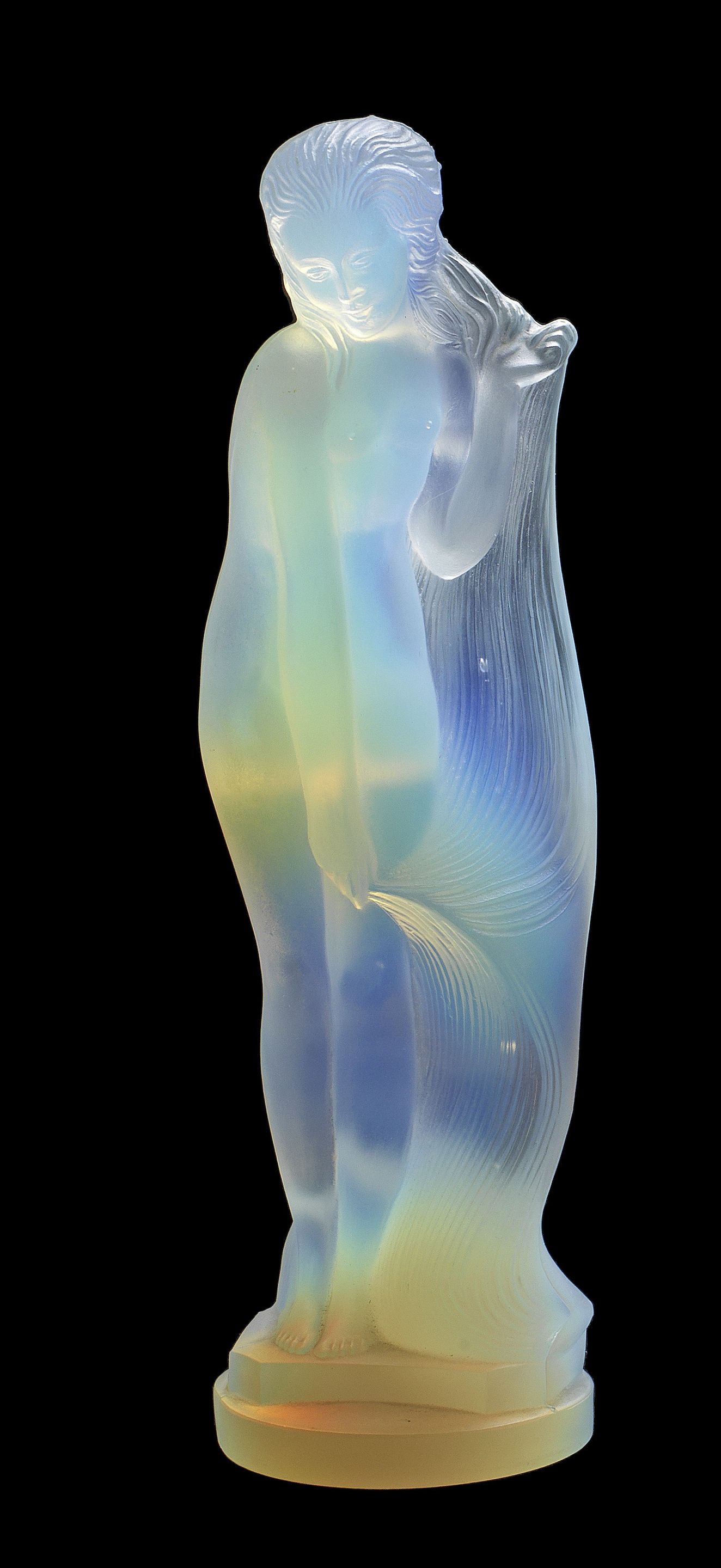 Bonhams Cars : An Art Deco 'Nu Longs Cheveux' mascot in opalescent ...