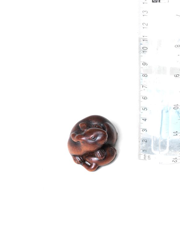Bonhams : A wood netsuke of a rabbit By Hogen Tadayoshi (c.1810-1870 ...