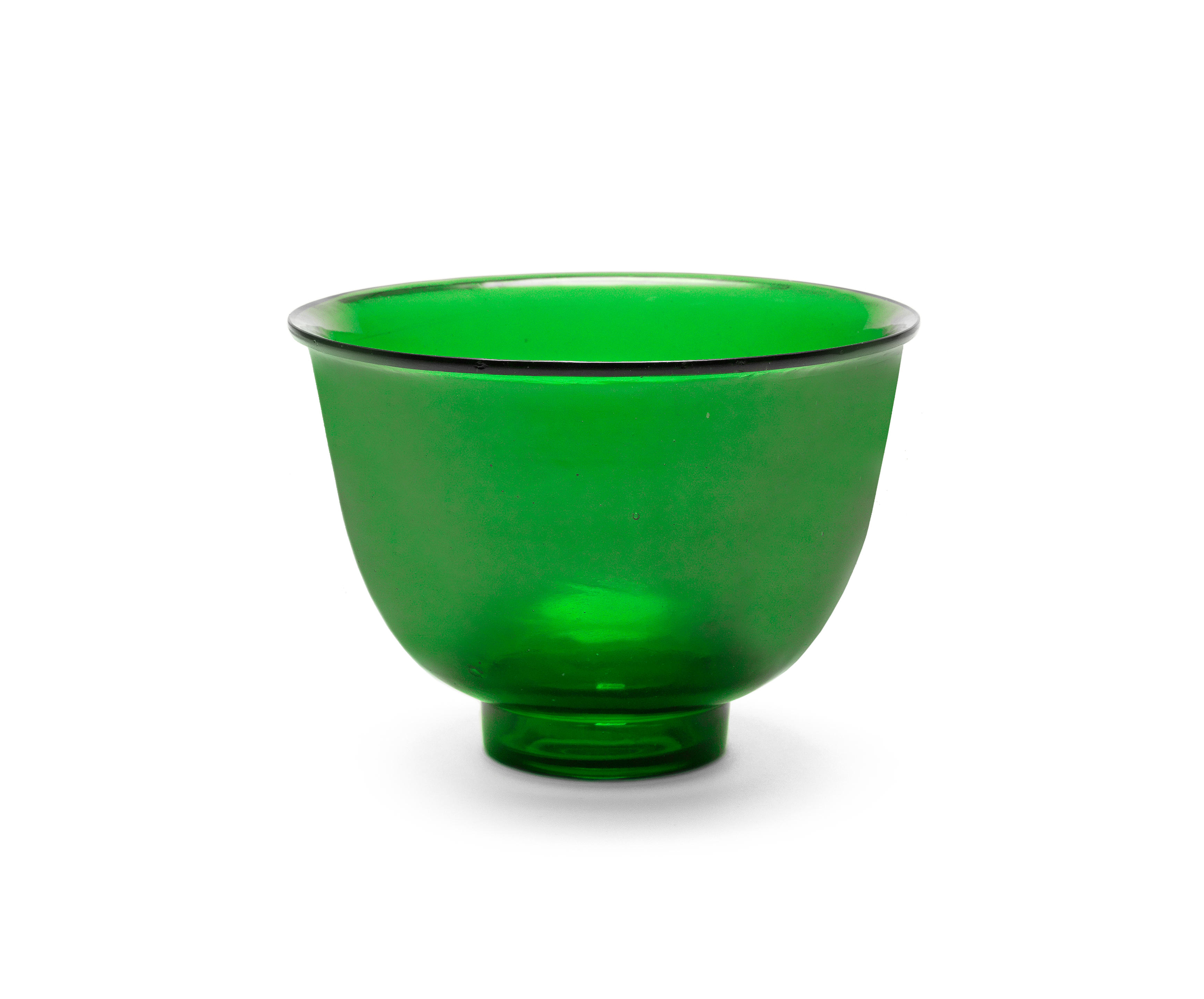 Bonhams A Chinese Translucent Green Glass Bowl 19th Century