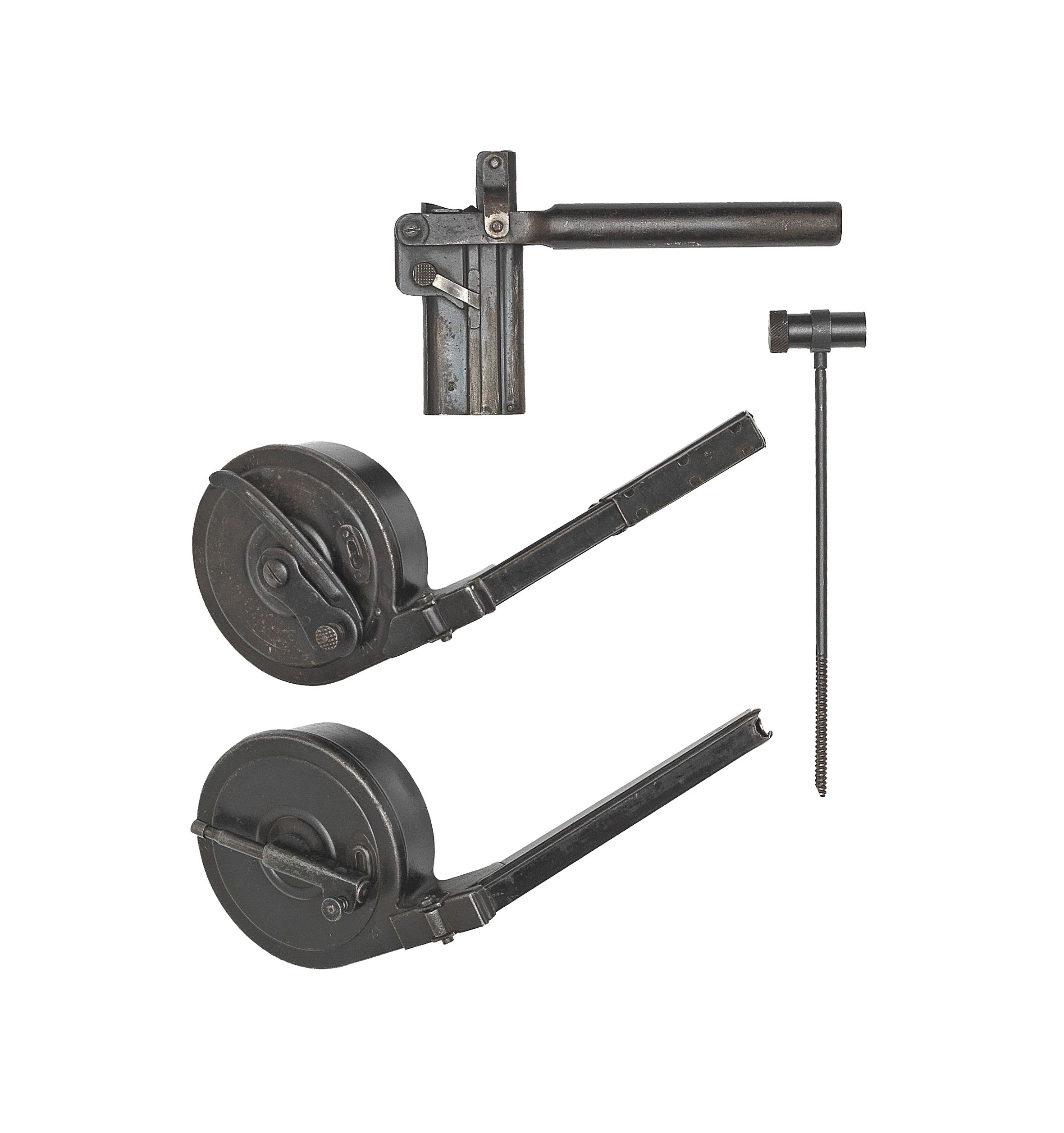 Bonhams : Two 32-Round Snail-Drum Magazines, A Loading/Unloading Tool ...