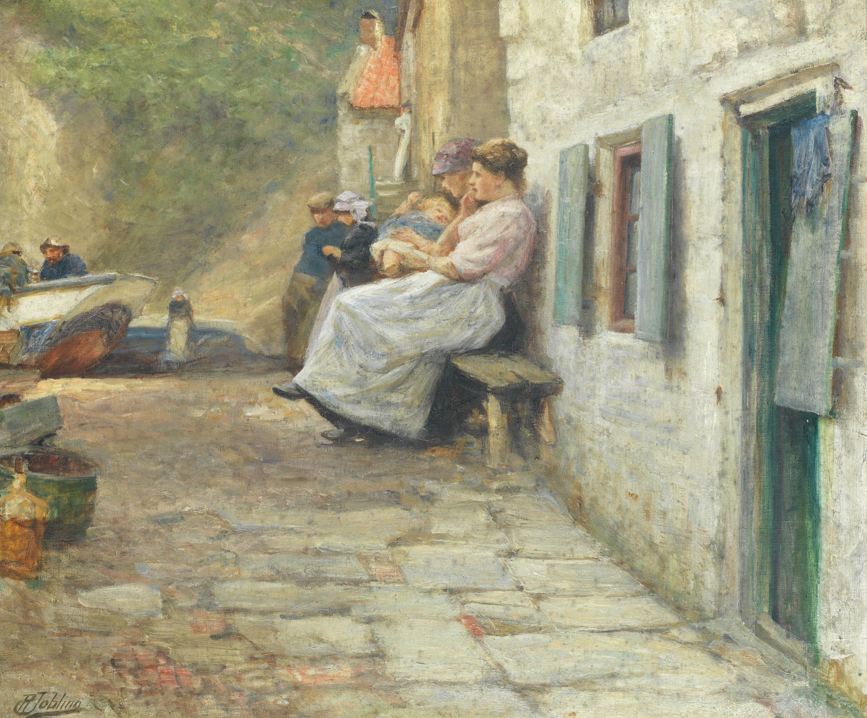 Bonhams : Robert Jobling (British, 1841-1923) Waiting for the ships