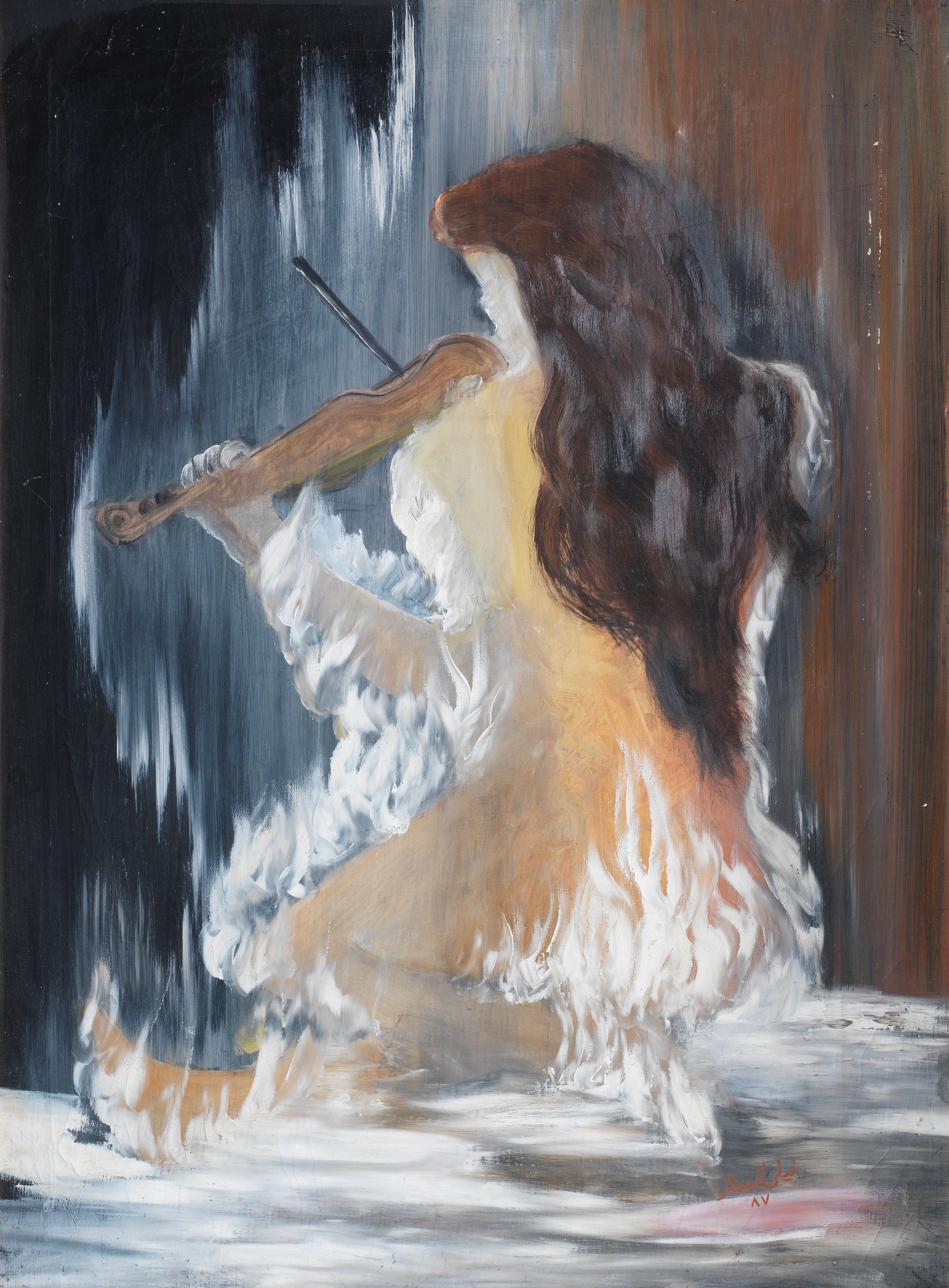 Bonhams : Layla Al-Attar (Iraq, 1940-1993) The Violin Player