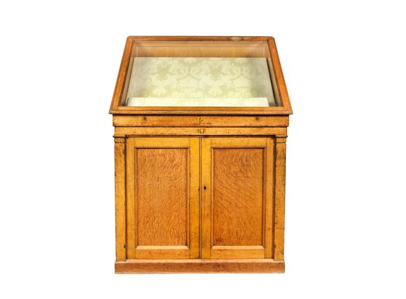 Bonhams : A late Victorian oak museum display case
