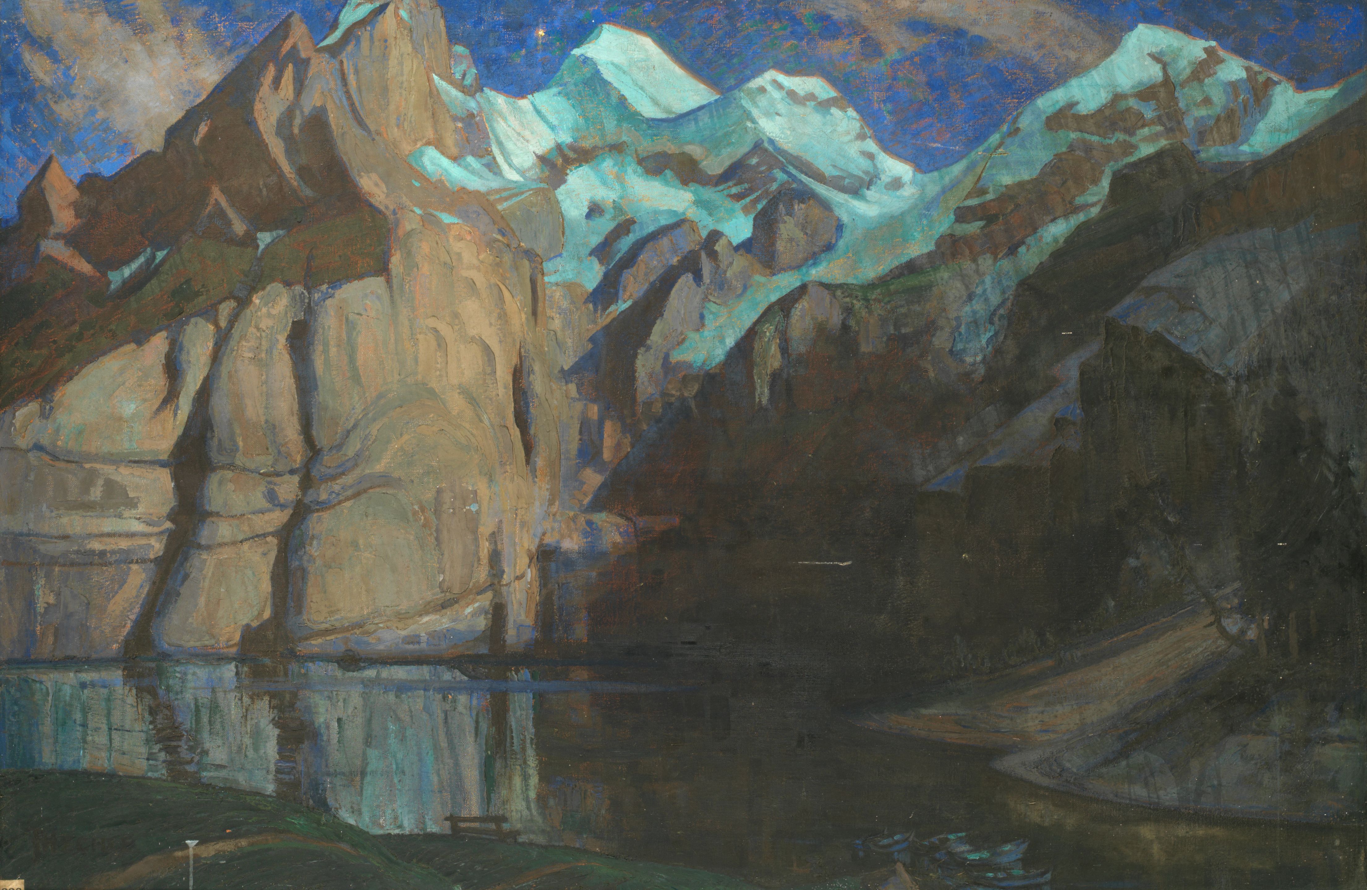 Bonhams : Hilda Hechle (British, 1886-1939) 'Nocturne des Alpes'