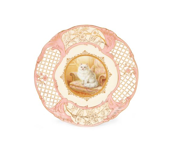 Bonhams : A fine Coalport cabinet plate by Tom Keeling, early 20th century