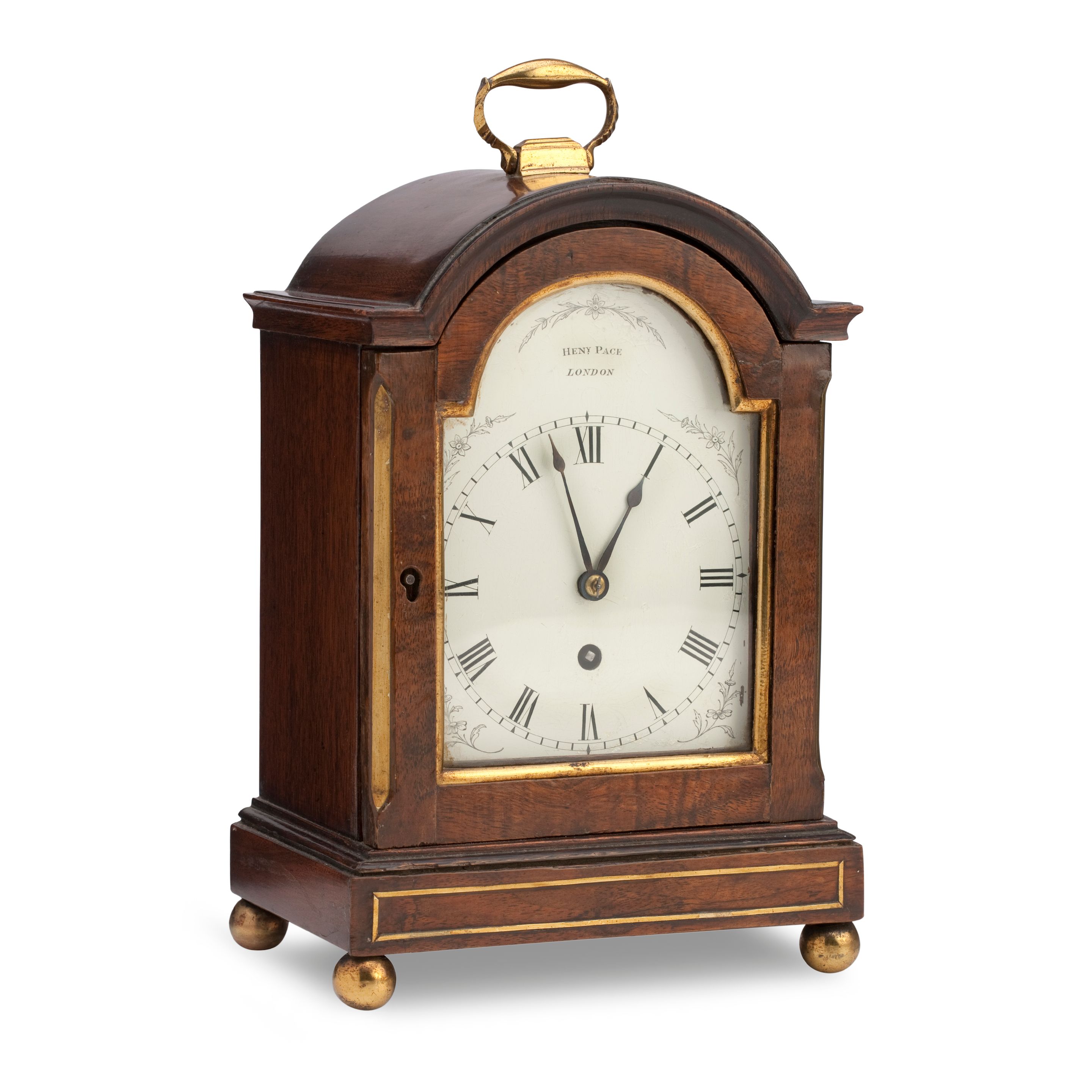 Bonhams : An small early 19th century mahogany cased bracket clock The dial inscribed Henry Pace ...