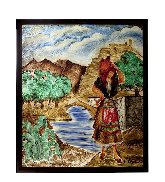 Bonhams : Nikos Engonopoulos (Greek, 1910-1985) Greek Arcadia, 1960 136 ...