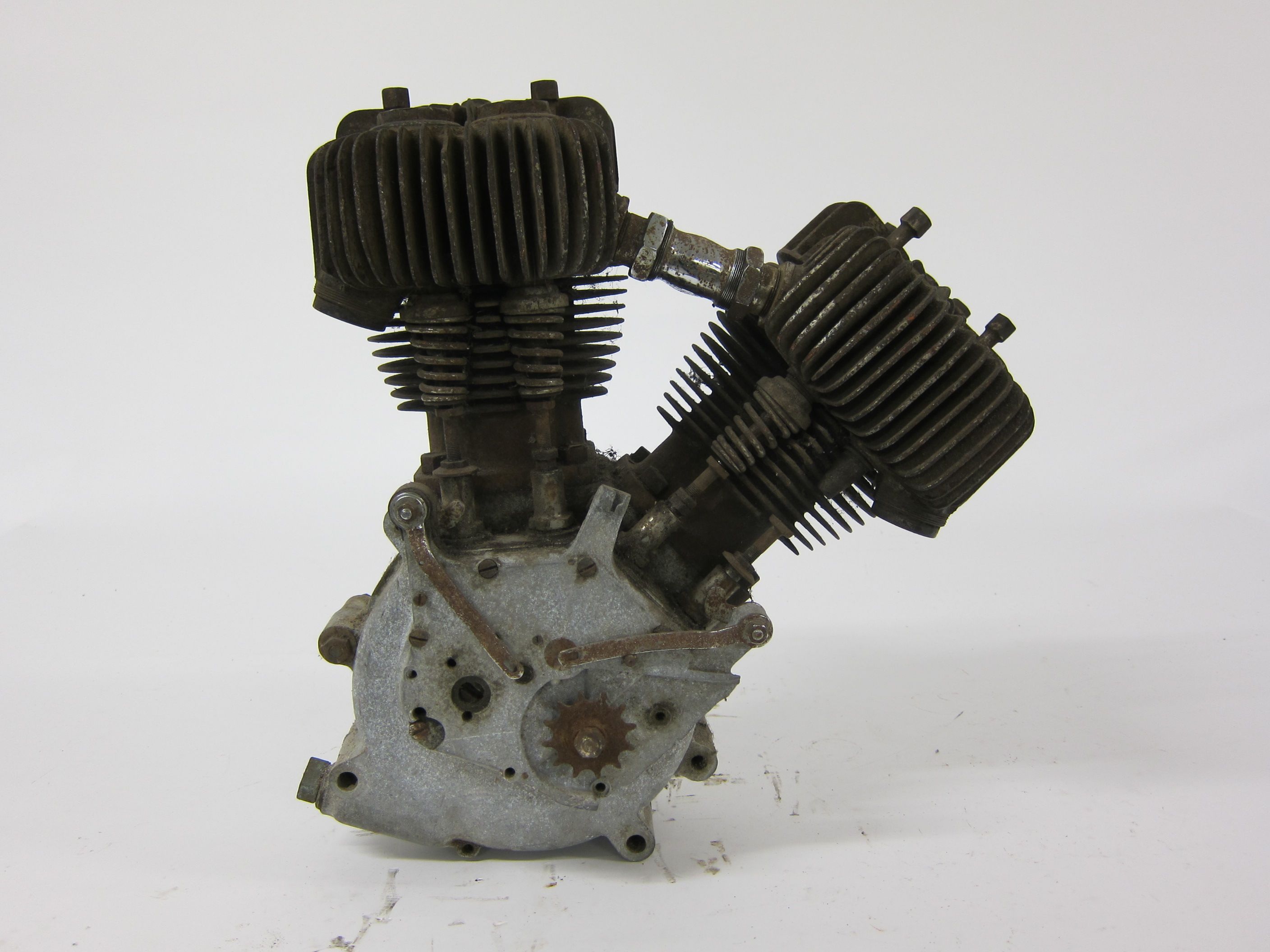 Bonhams Cars : A believed 1930's AJS v-twin engine,