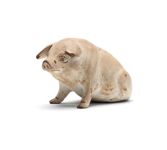 Bonhams : A rare Ewenny pig, early 20th century