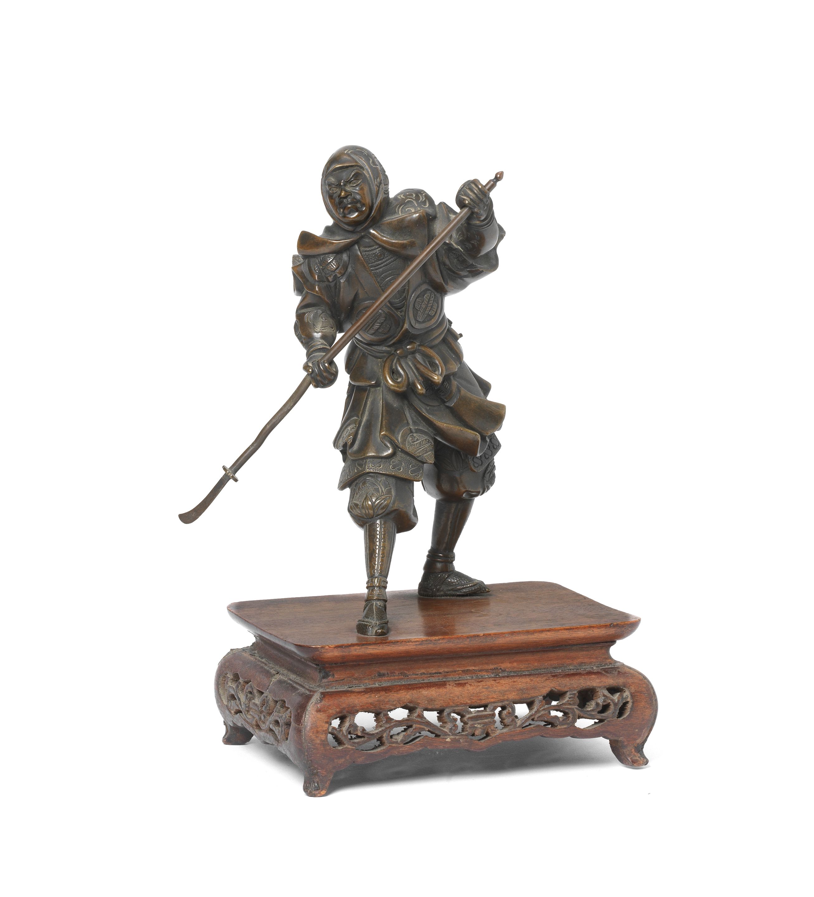 Bonhams : A Bronze figure of Benkei Meiji era (1868-1912), late 19th ...