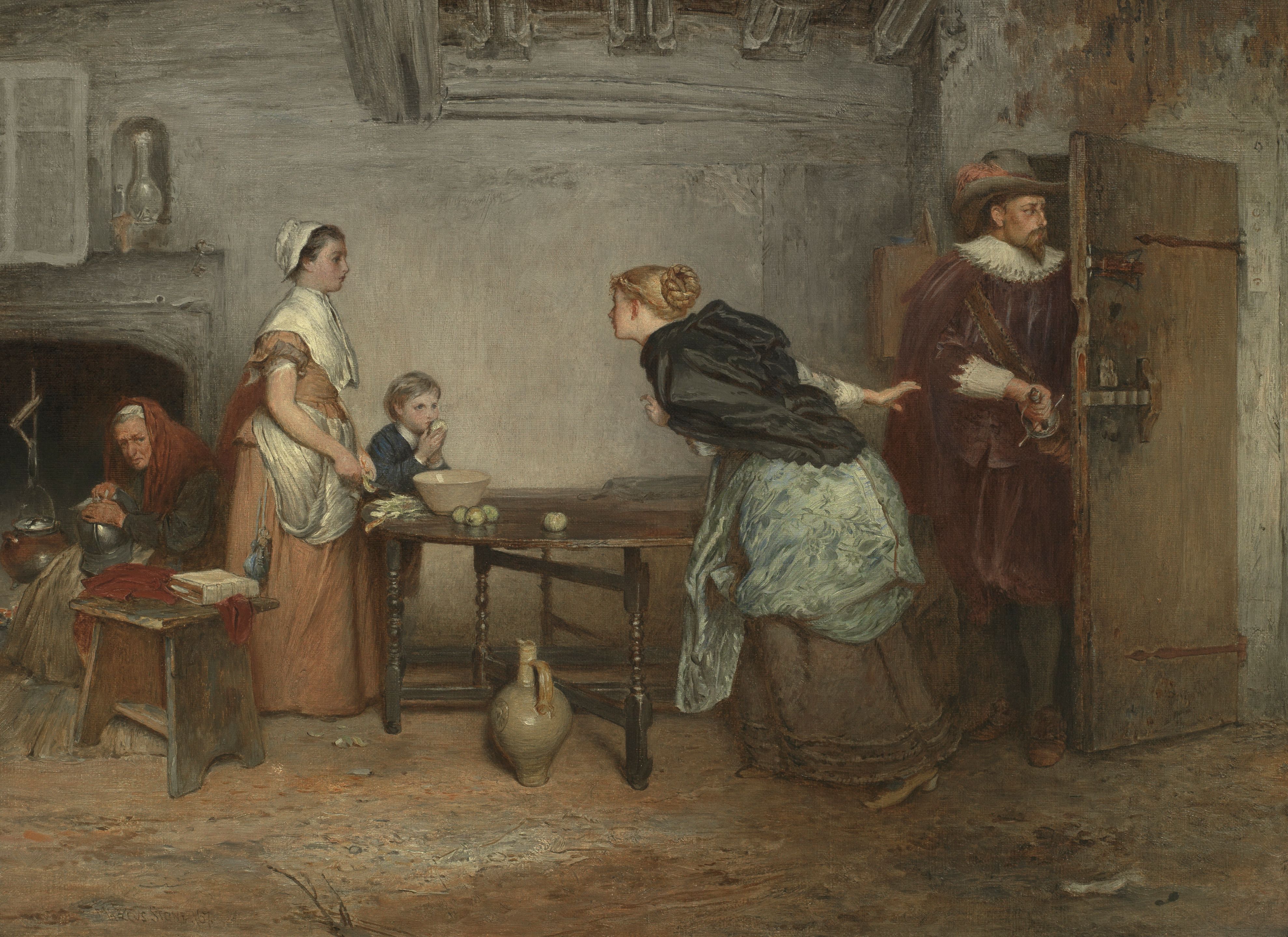 Bonhams : Marcus Stone, RA (British, 1840-1921) Royalists seeking sanctuary