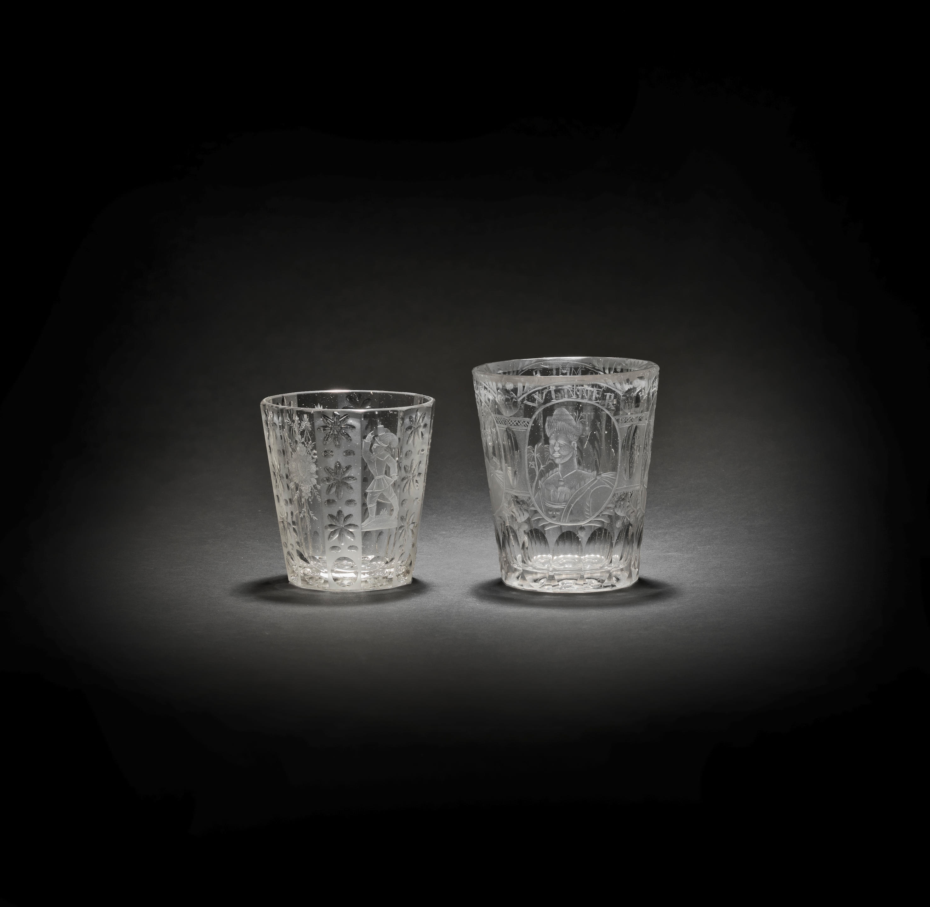 Bonhams Two German Engraved Beakers Early 18th Century