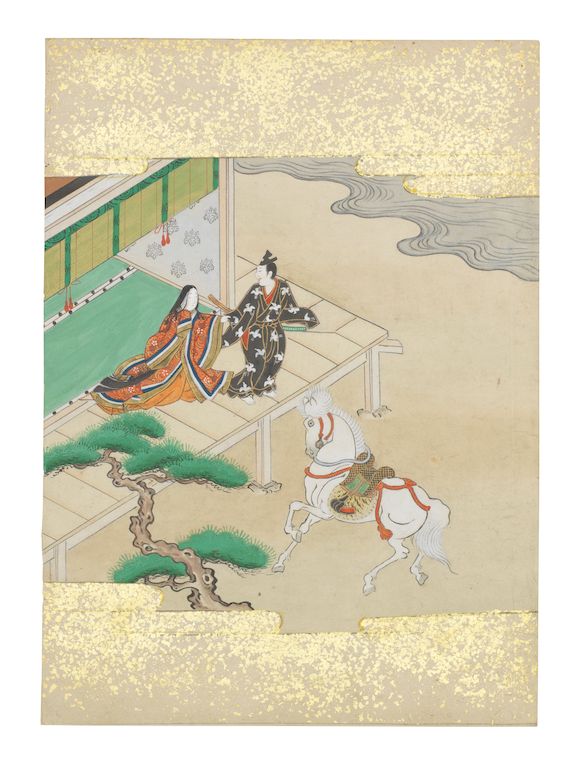 Bonhams : Artist Unknown, Nara-Ehon style Section from a Set of ...