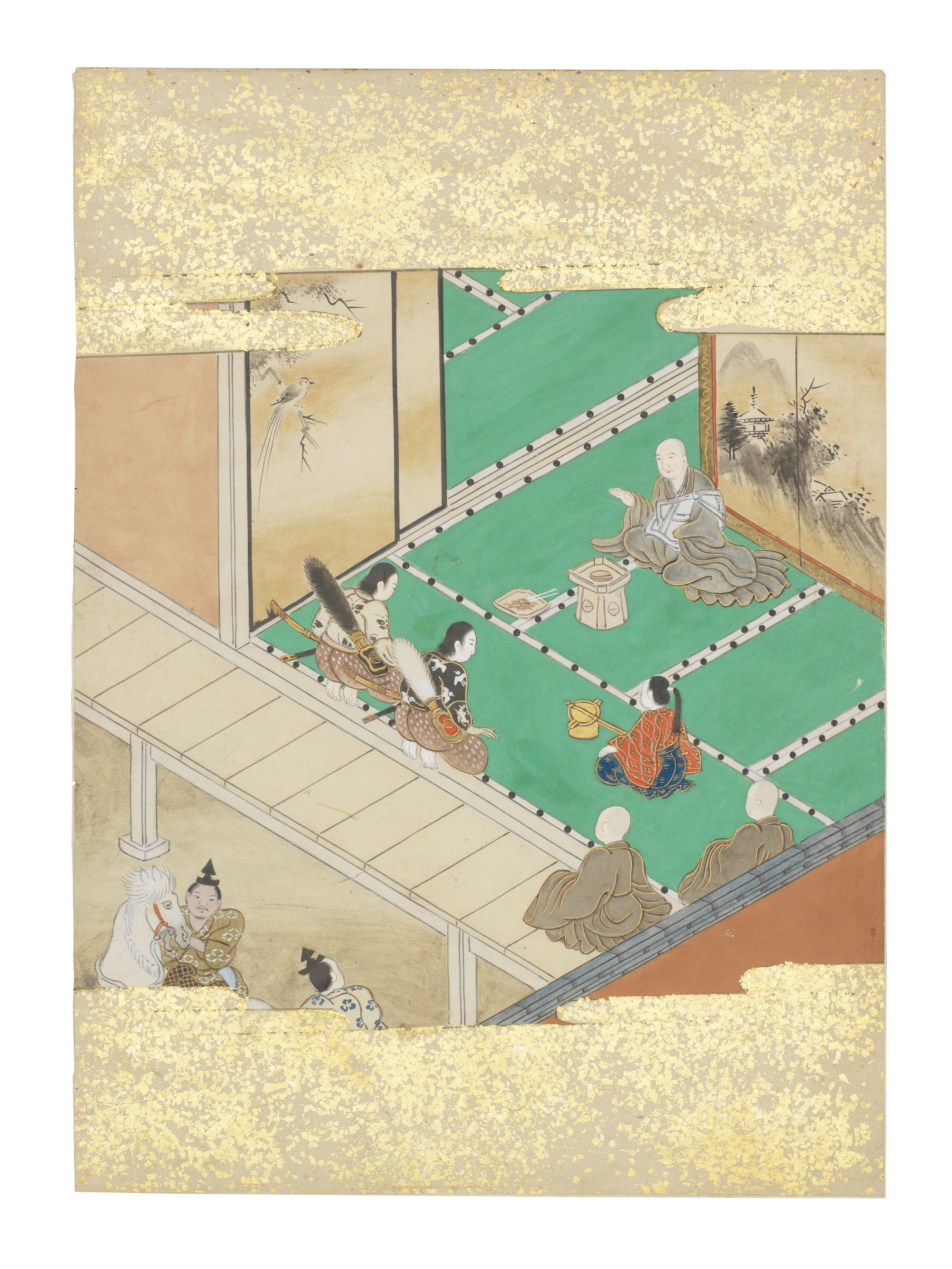 Bonhams : Artist Unknown, Nara-Ehon style Section from a Set of ...