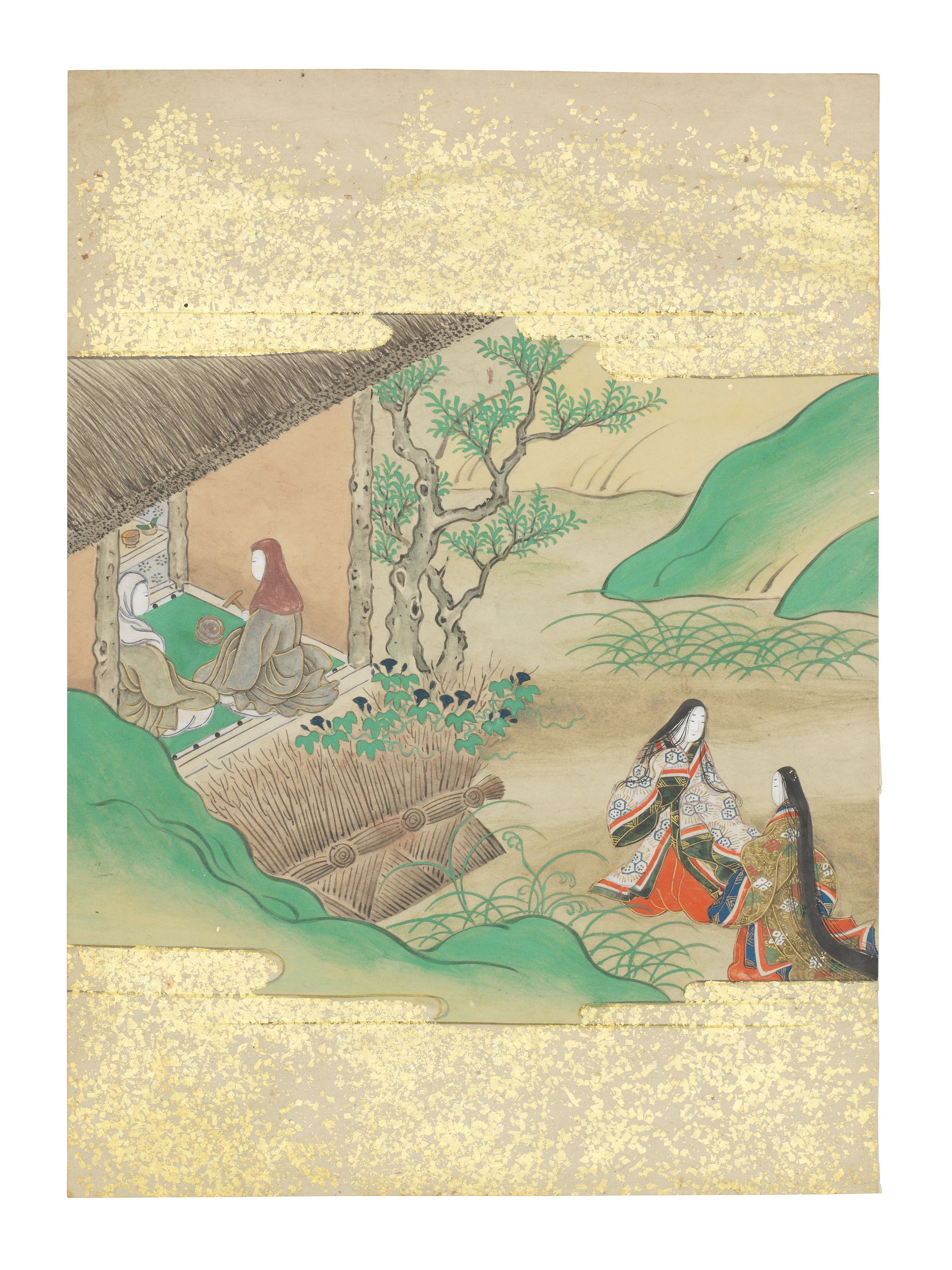 Bonhams : Artist Unknown, Nara-Ehon style Section from a Set of ...