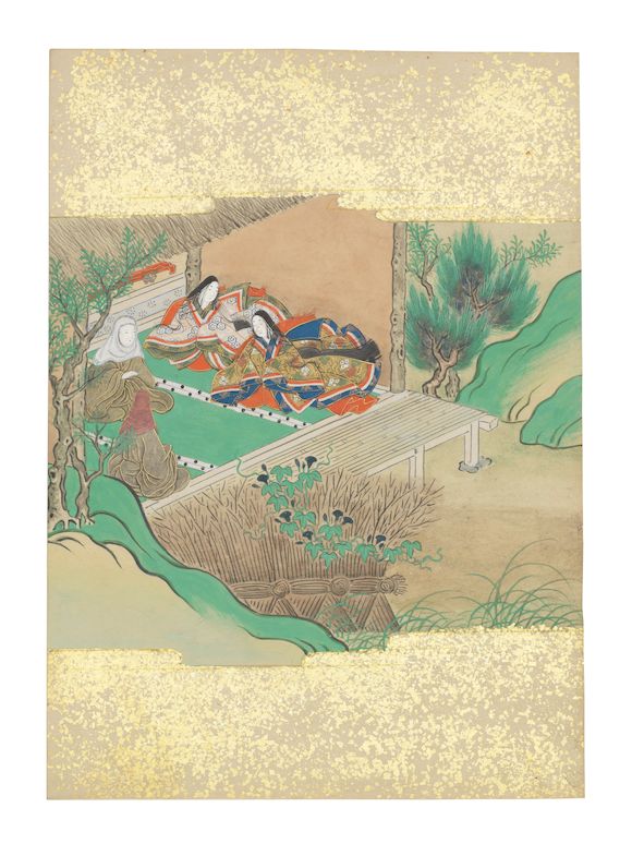 Bonhams : Artist Unknown, Nara-Ehon style Section from a Set of ...