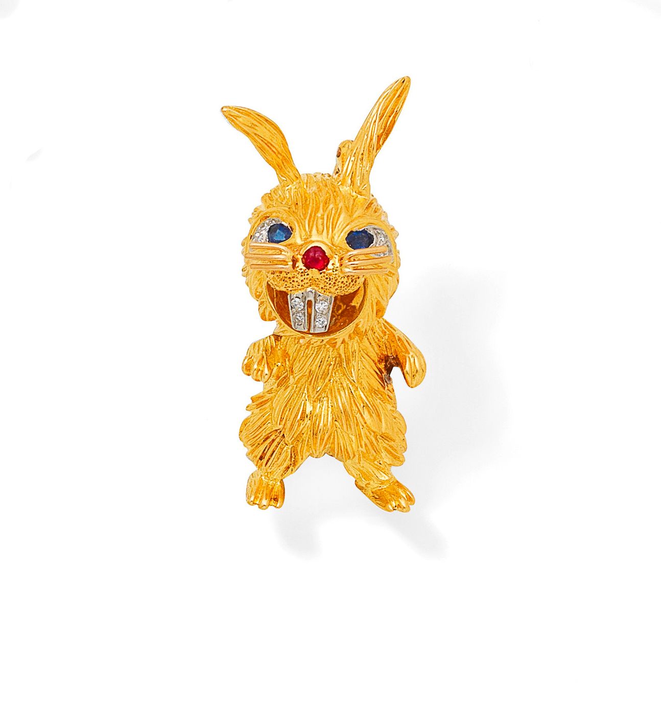 Bonhams : A rabbit brooch, by Kutchinsky,