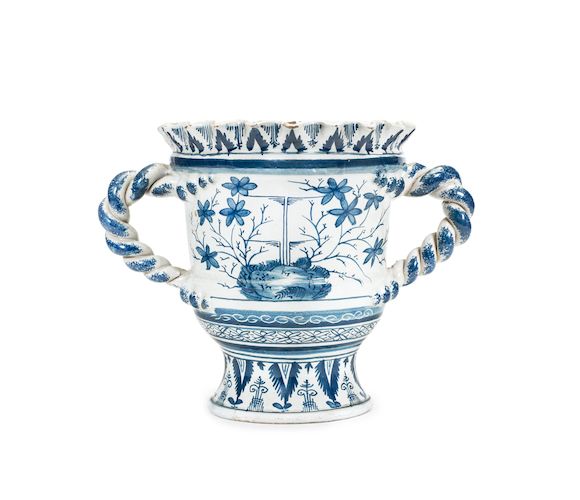 Bonhams : A Bristol delftware flower vase, mid 18th century