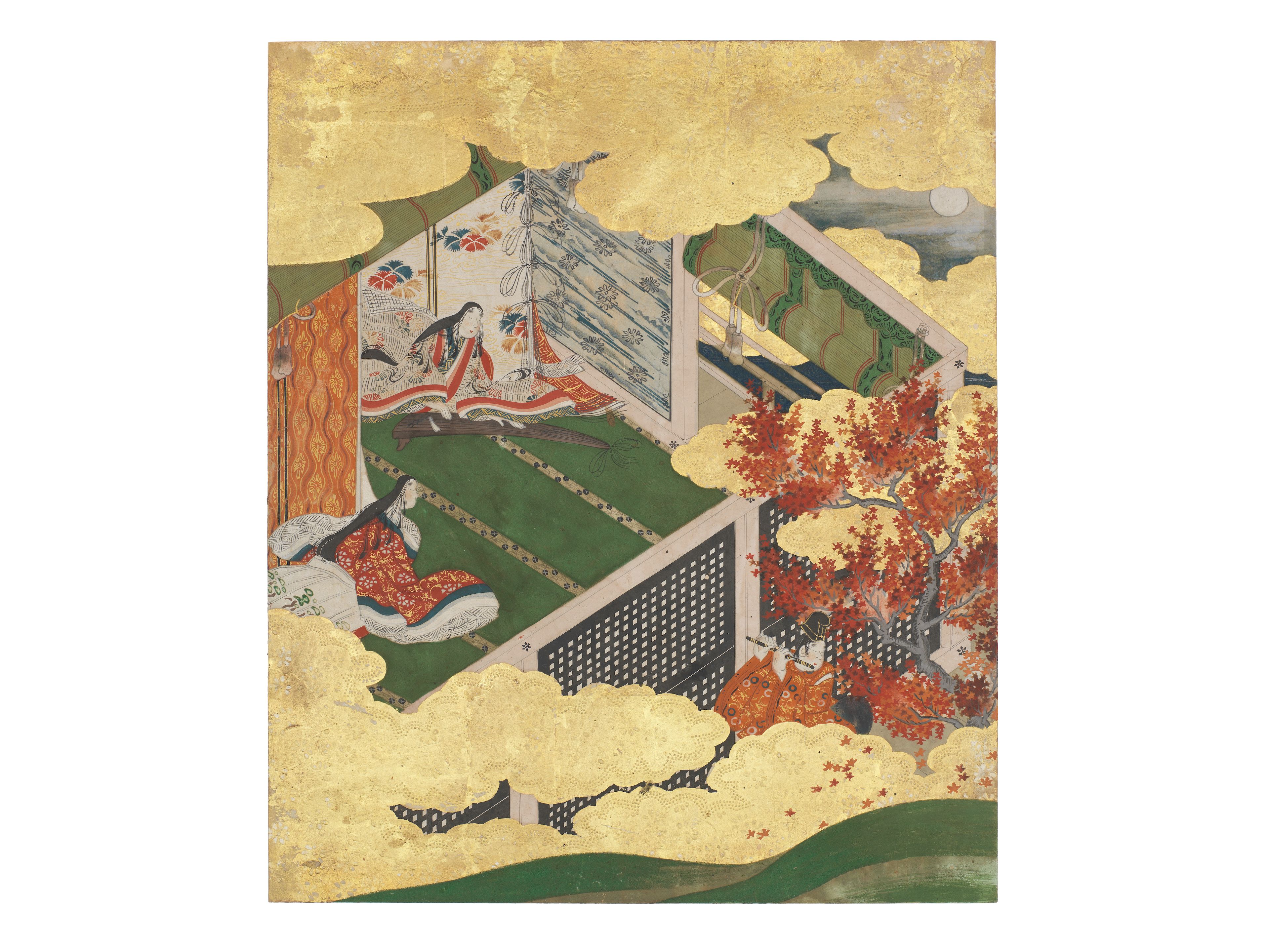 Bonhams : Artist Unknown Illustration to Genji Monogatari (The Tale of ...