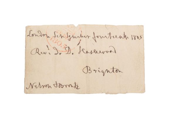 Bonhams : NELSON (HORATIO) Autograph free front signed ("Nelson ...