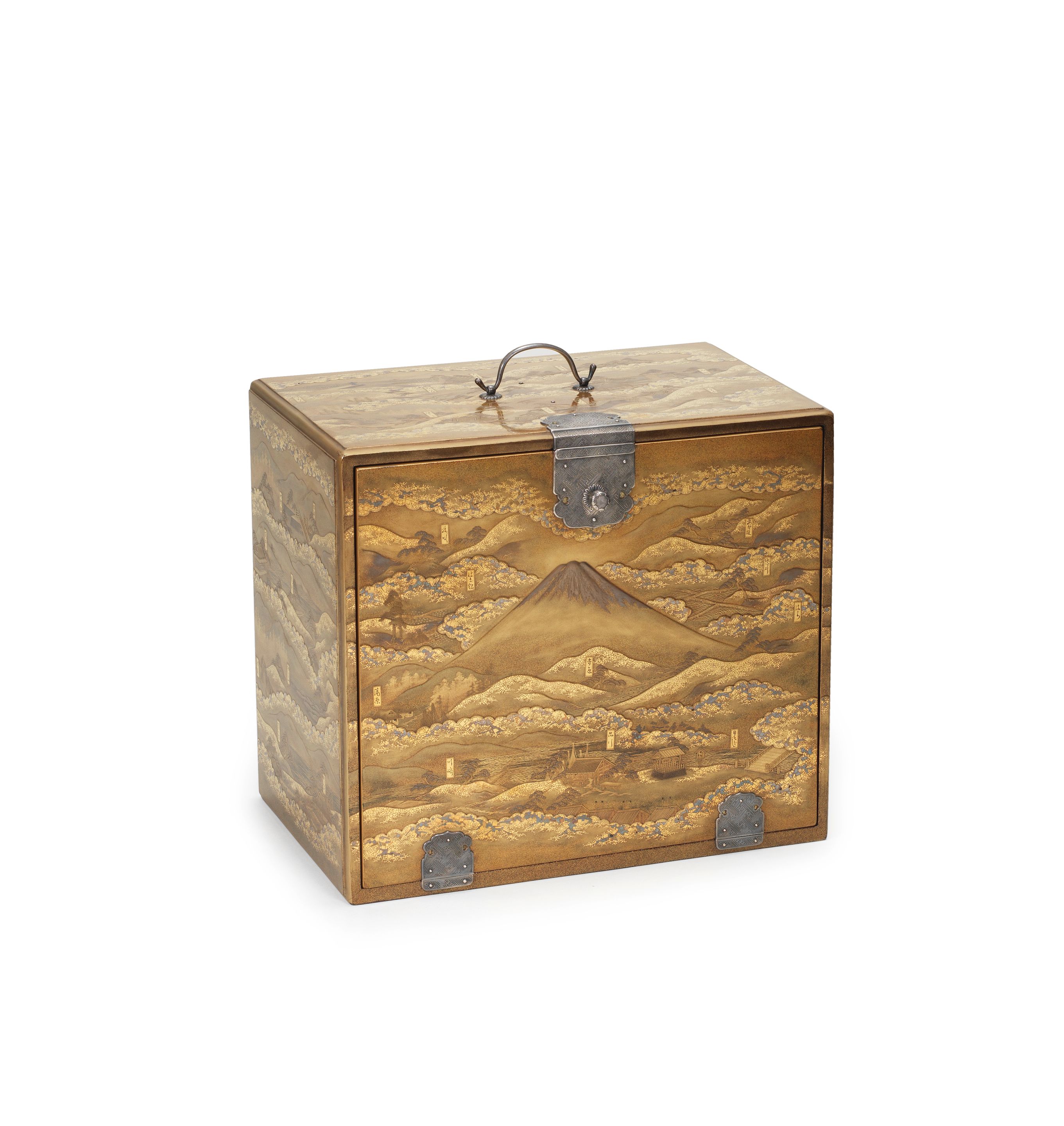 Bonhams : A gold-lacquer inro-dansu (storage cabinet for inro) Edo ...