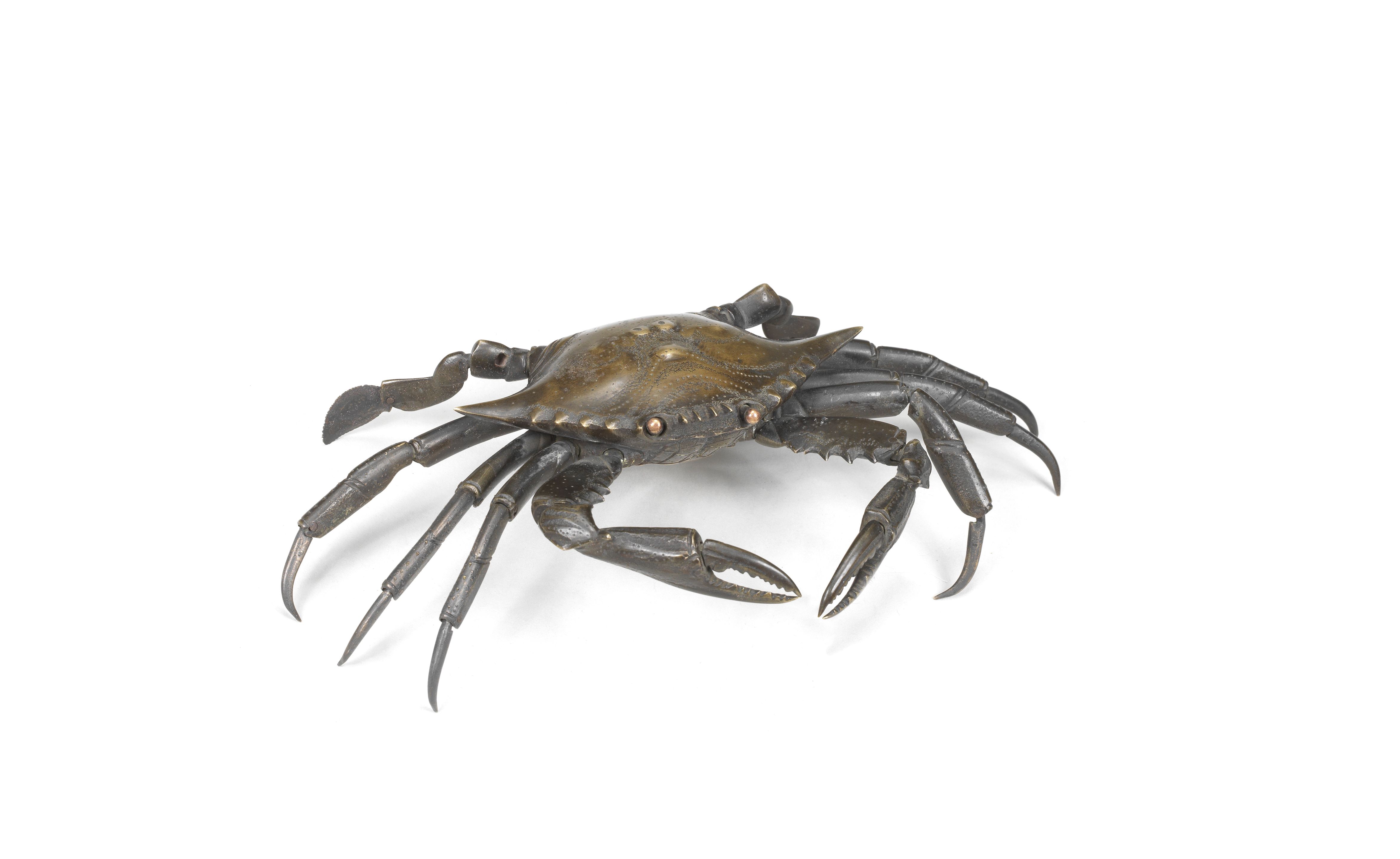 Bonhams : An articulated bronze model of a crab By Watanabe, Meiji era ...