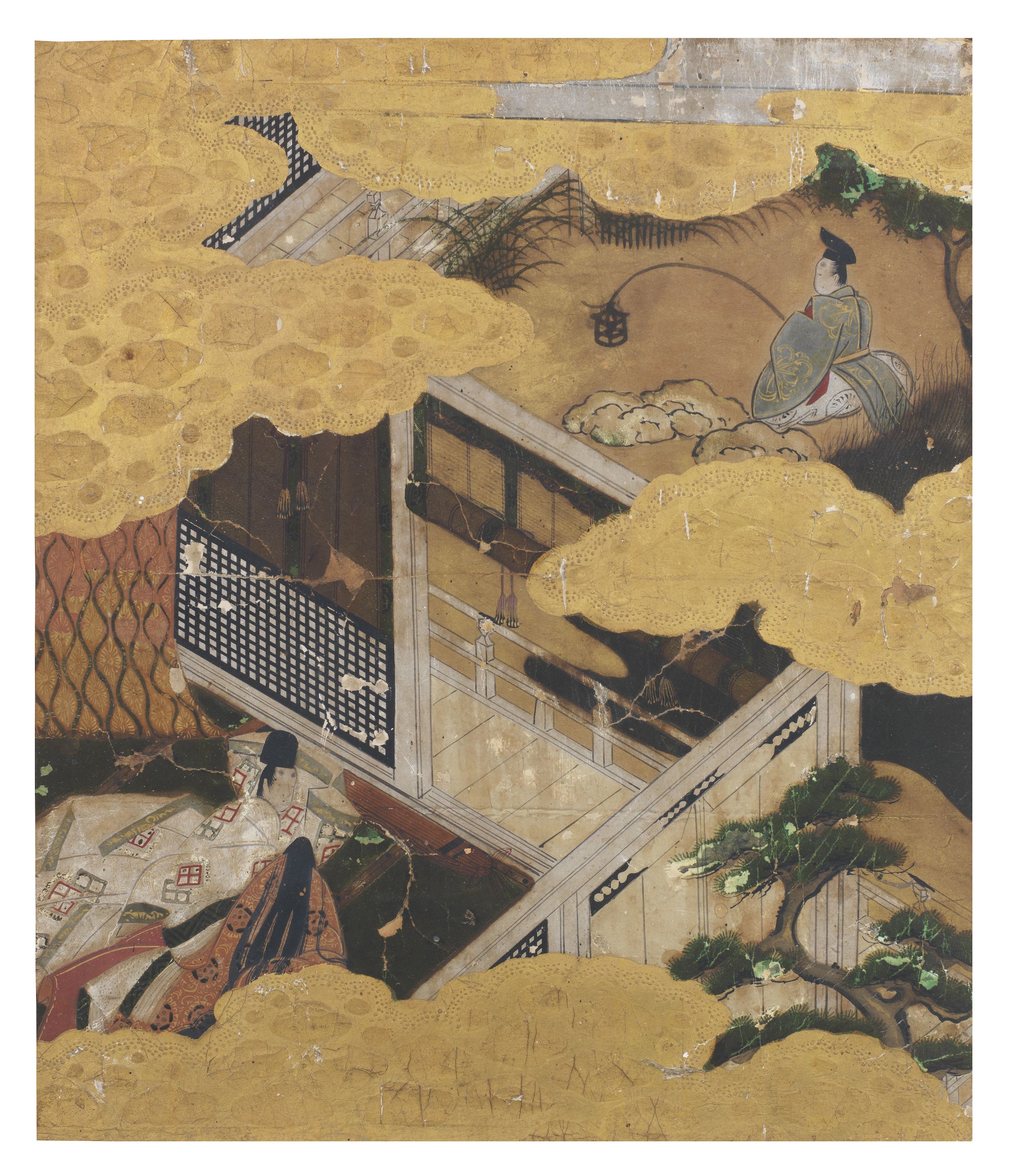 Bonhams : Artist Unknown A Tosa-School Album-Leaf Illustration to Genji ...