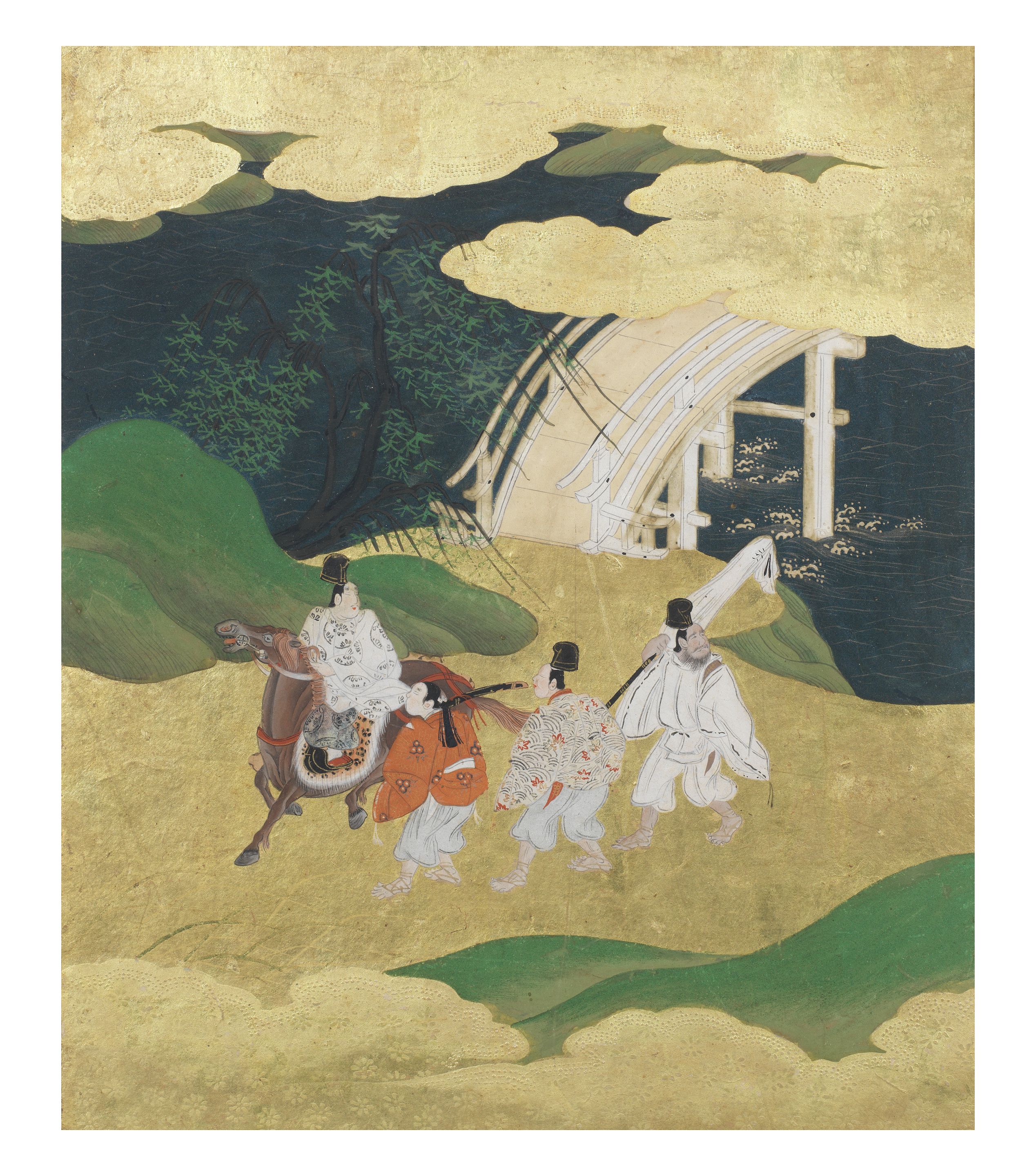 Bonhams : Artist Unknown Illustration to Genji Monogatari (The Tale of ...