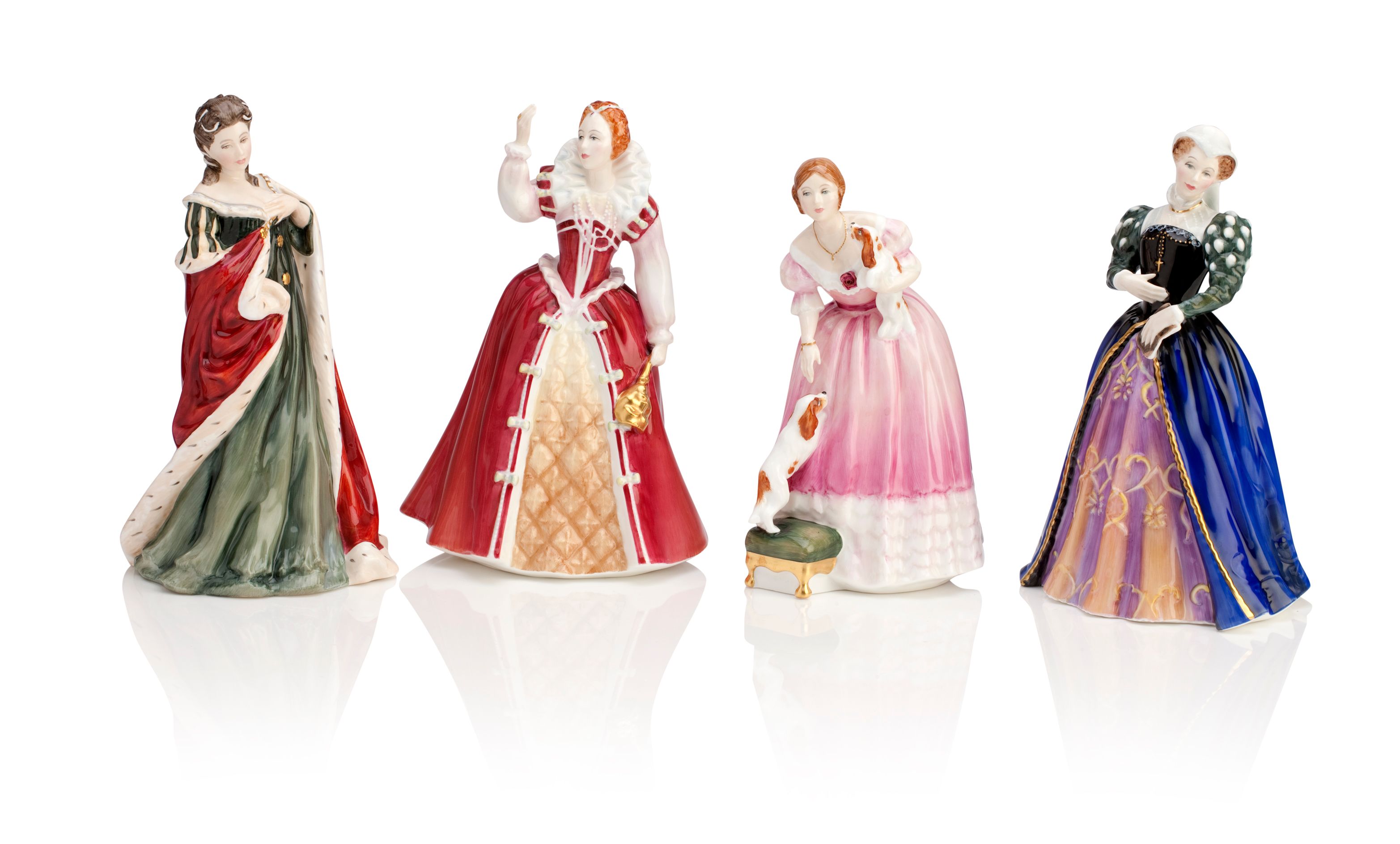 Bonhams : A set of four limited edition Royal Doulton Queens of the ...