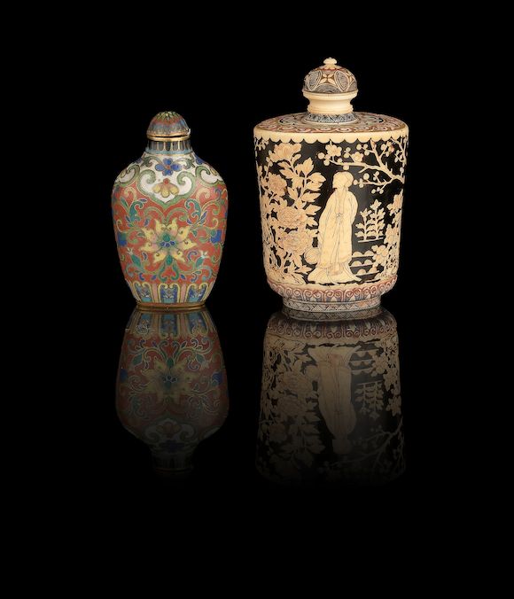 Bonhams : A Japanese polychrome ivory snuff bottle and a Chinese ...