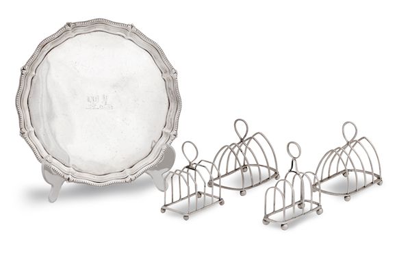 Bonhams : An early 20th century silver waiter by Wilson & Sharp of ...