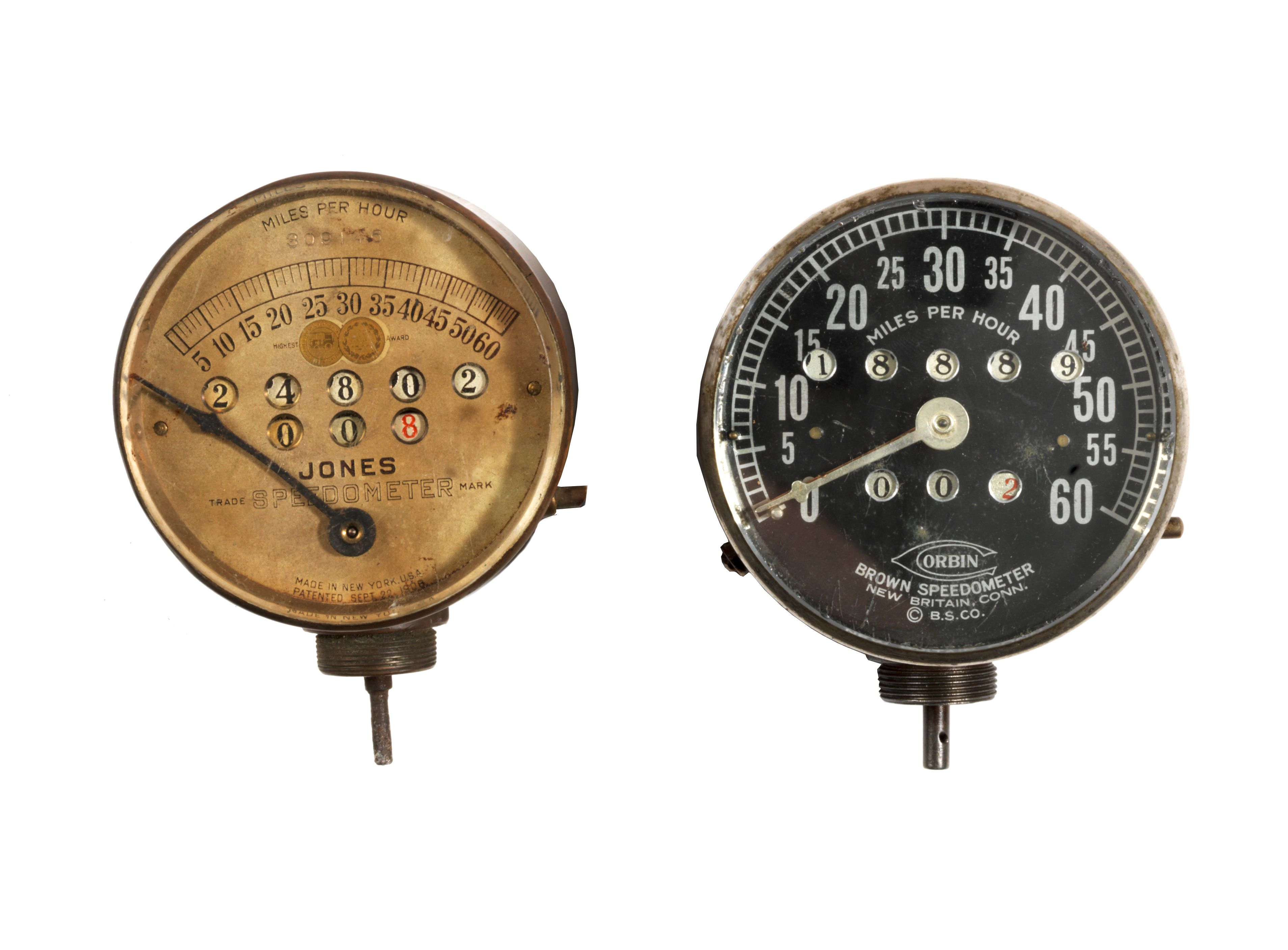 Bonhams Cars : Two American 60mph speedometers, ((2))