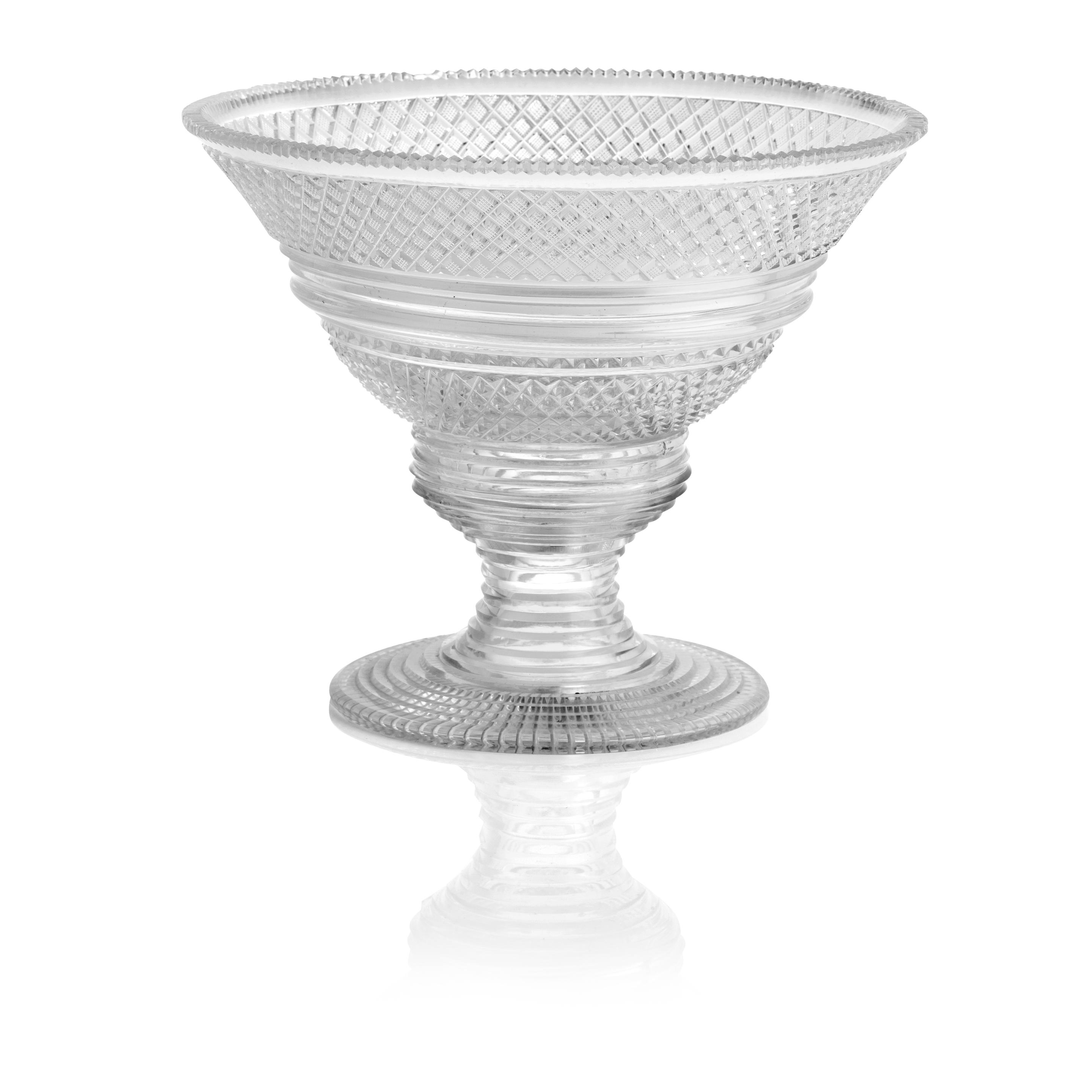 Bonhams A Cut Glass Fruit Bowl On Stand Circa 1820