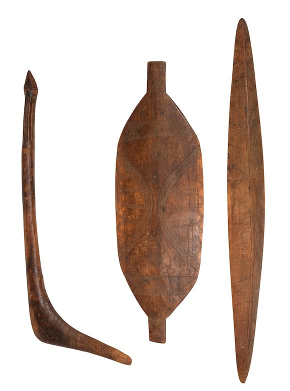 Bonhams : Three Australian Aboriginal artefacts, mid/late 19th century