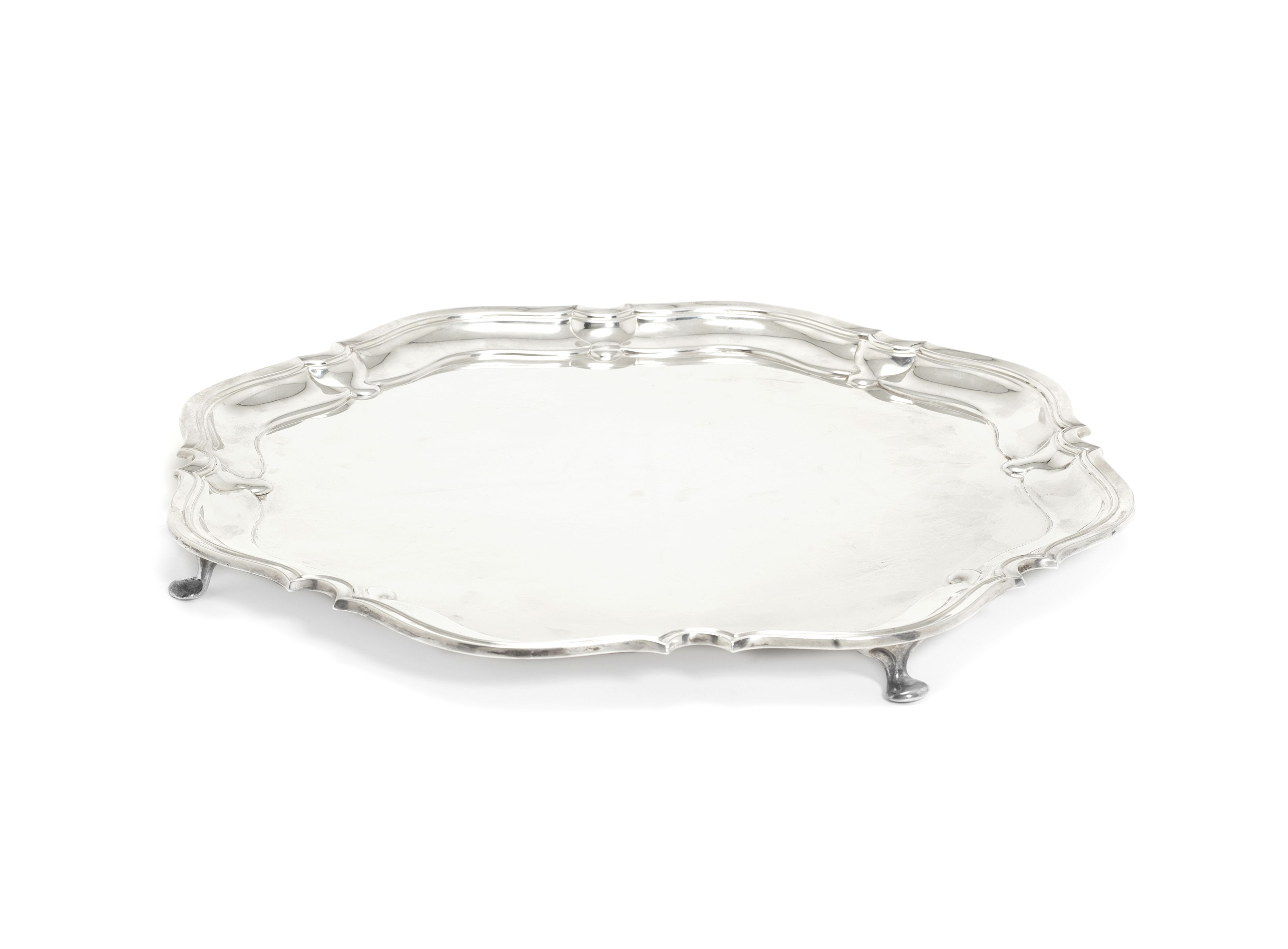 Bonhams : A silver tray by Harry Atkins, Sheffield 1944