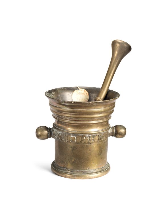 Bonhams : An early 18th century bronze mortar with associated ...