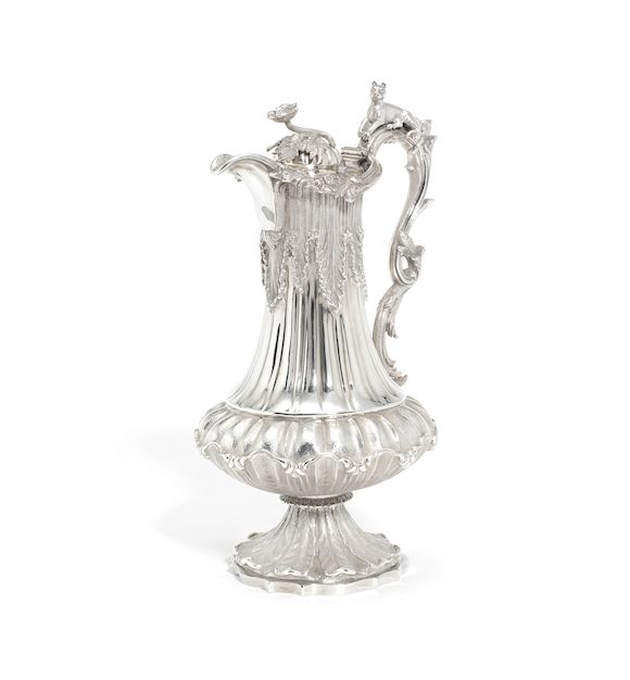 Bonhams : A good William IV silver wine ewer by Charles Reily & George ...