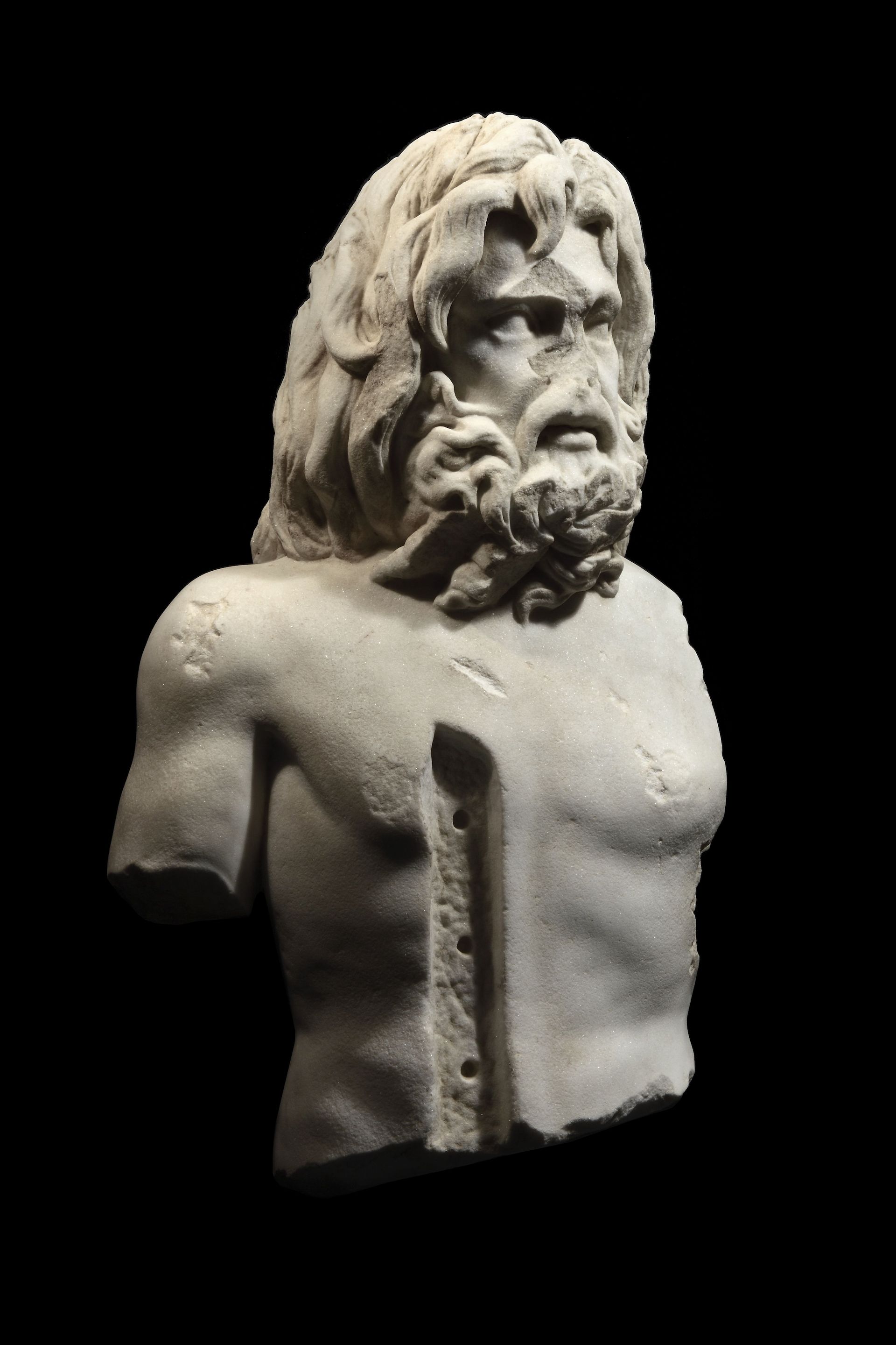 Bonhams : A Roman marble torso of a centaur or triton