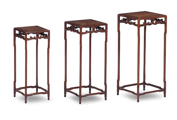 Bonhams : A nest of three huanghuali tables Qing