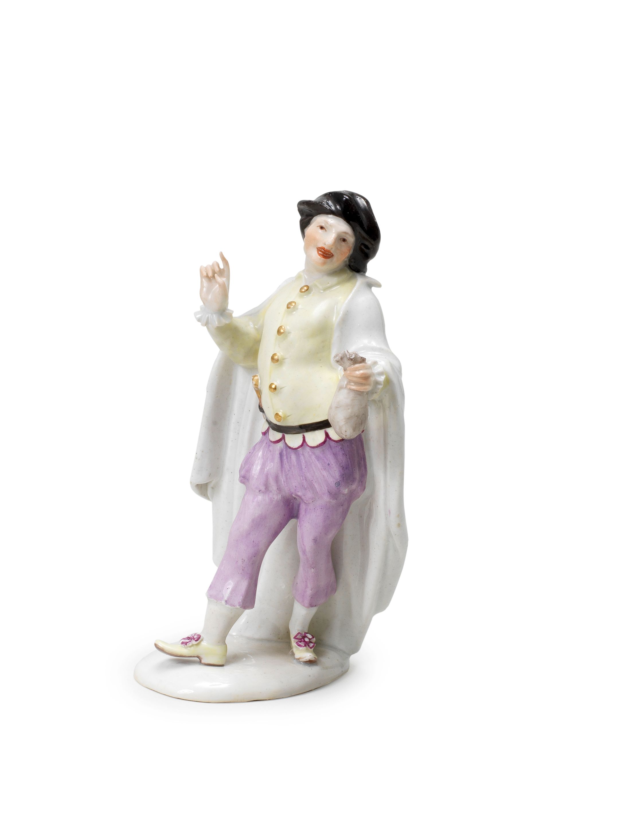 Bonhams : A Meissen figure of Jodelet from the Commedia dell'Arte, mid ...