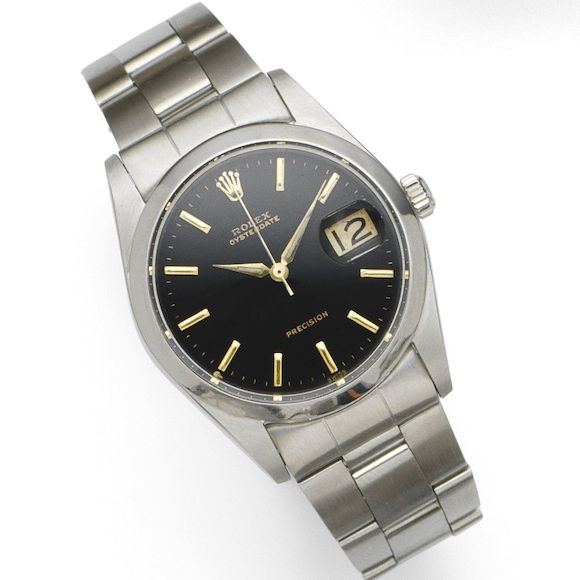 Bonhams : Rolex. A stainless steel manual wind calendar bracelet watch ...