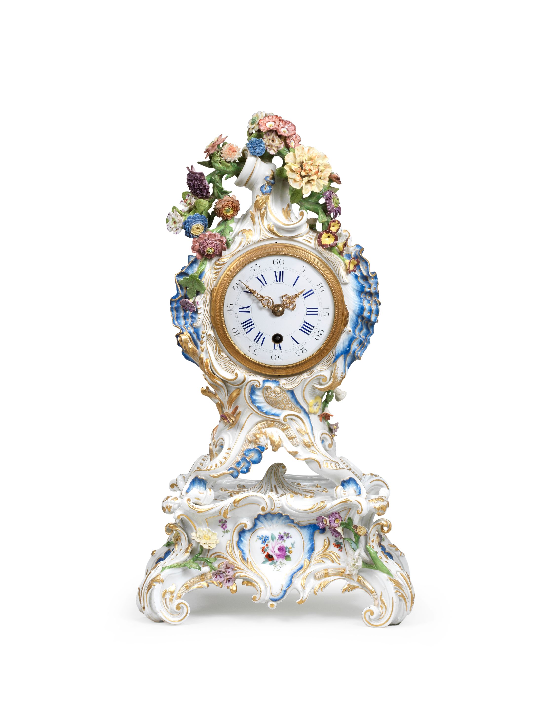 Bonhams : A rare Meissen Rococo clock case and stand, circa 1770