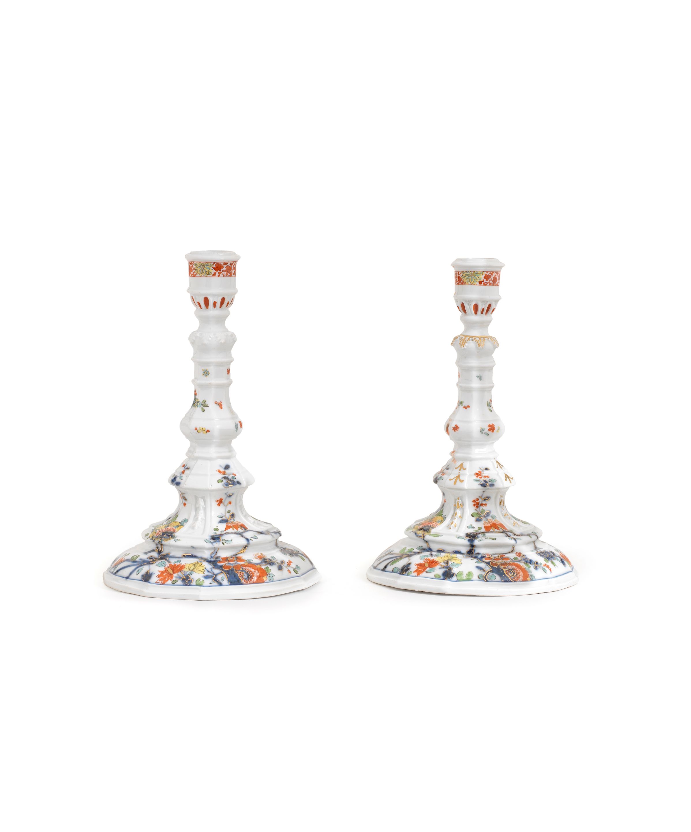 Bonhams : Two Meissen candlesticks, circa 1730