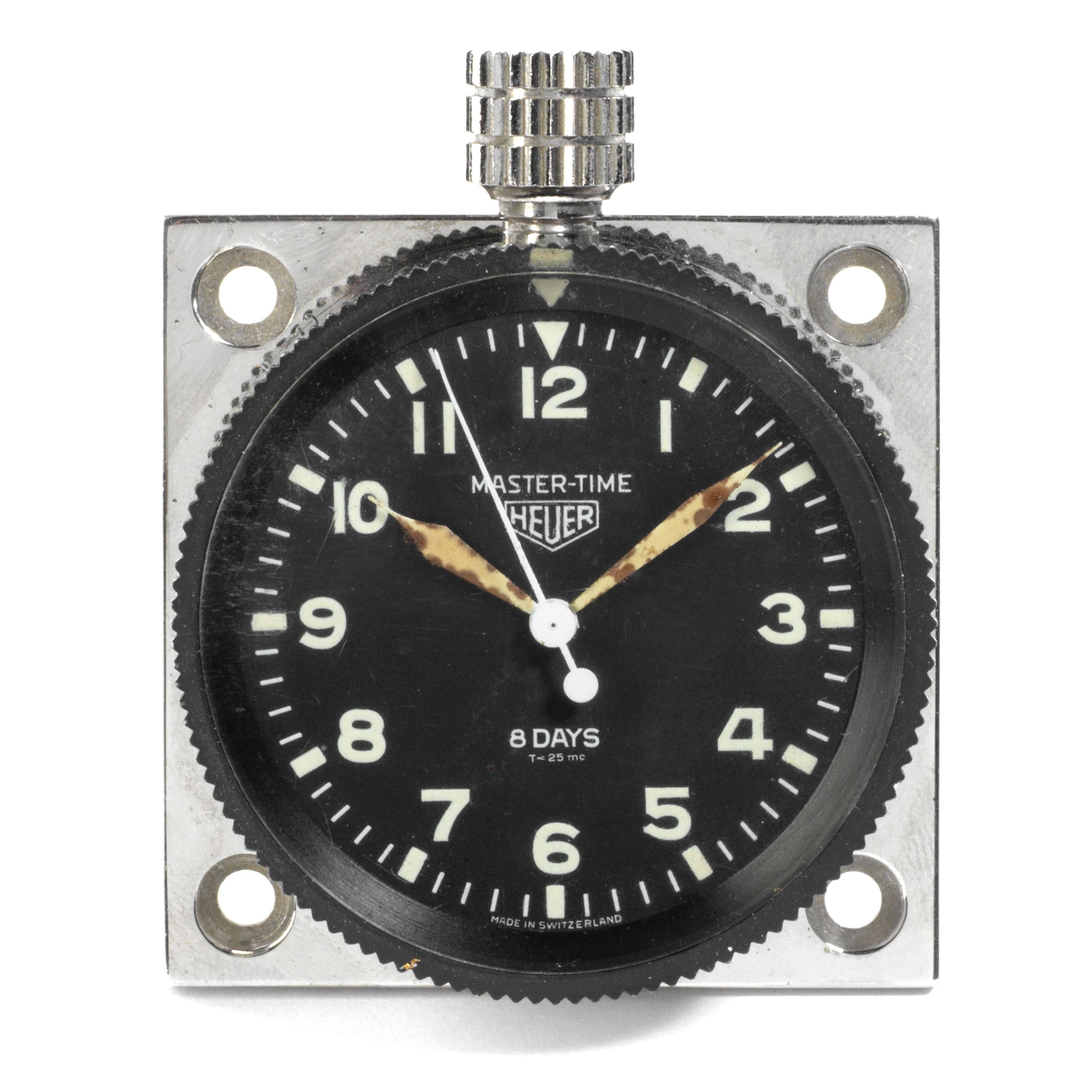 Bonhams : Heuer. A steel cased manual wind mounted dashboard timer ...