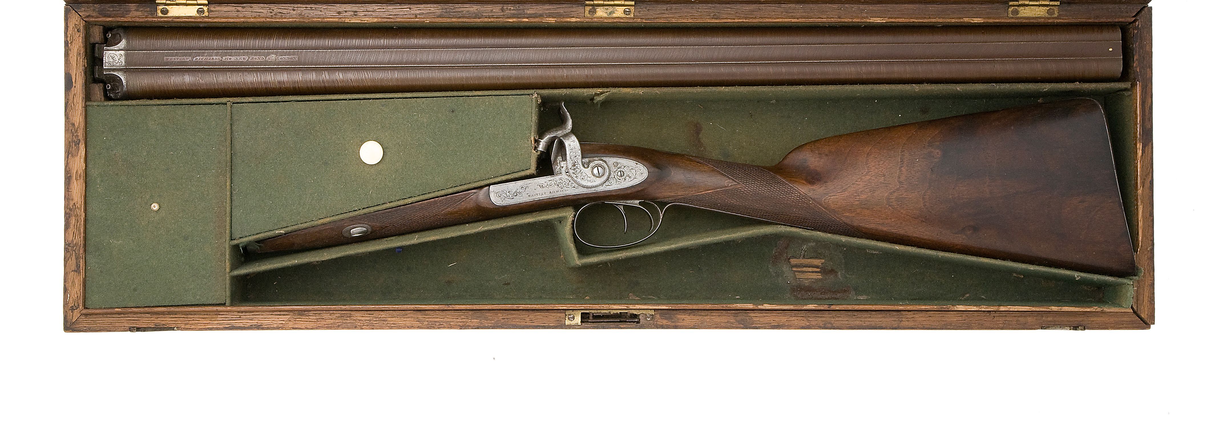 Bonhams : A Cased 10-Bore Percussion D.B. Sporting Gun