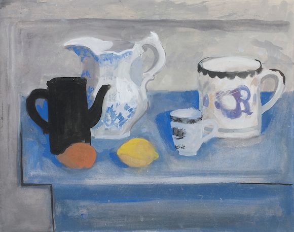 Bonhams : David McClure RSA RSW RGI (British, 1926-1998) Blue Still ...